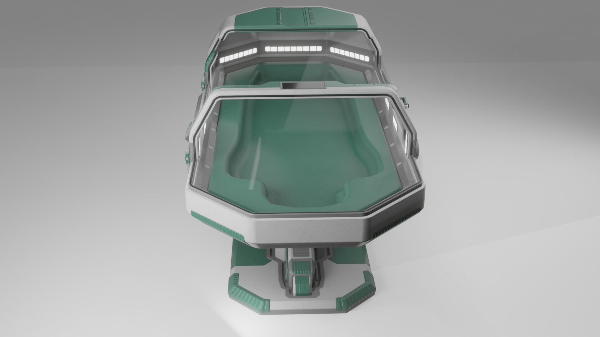 3D model Scifi Medical Futuristic Cryo Pod VR / AR / low-poly | CGTrader