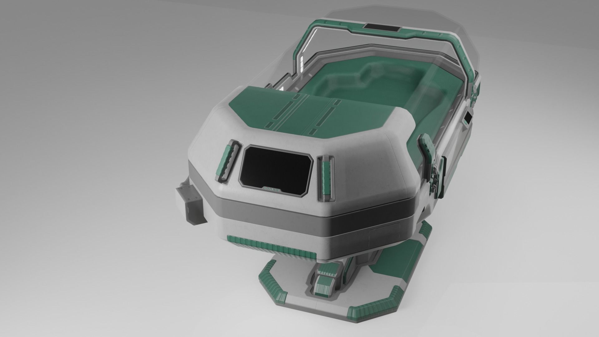 3D model Scifi Medical Futuristic Cryo Pod VR / AR / low-poly | CGTrader