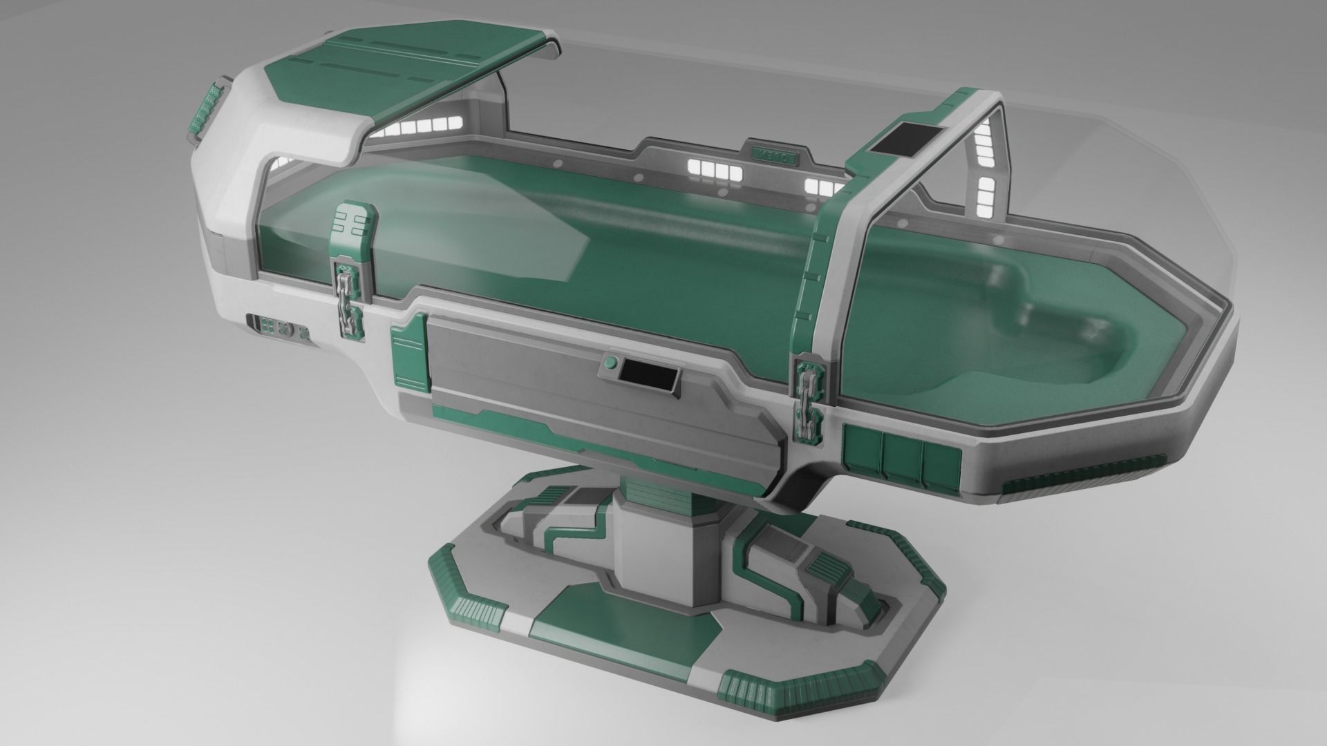 3D model Scifi Medical Futuristic Cryo Pod VR / AR / low-poly | CGTrader