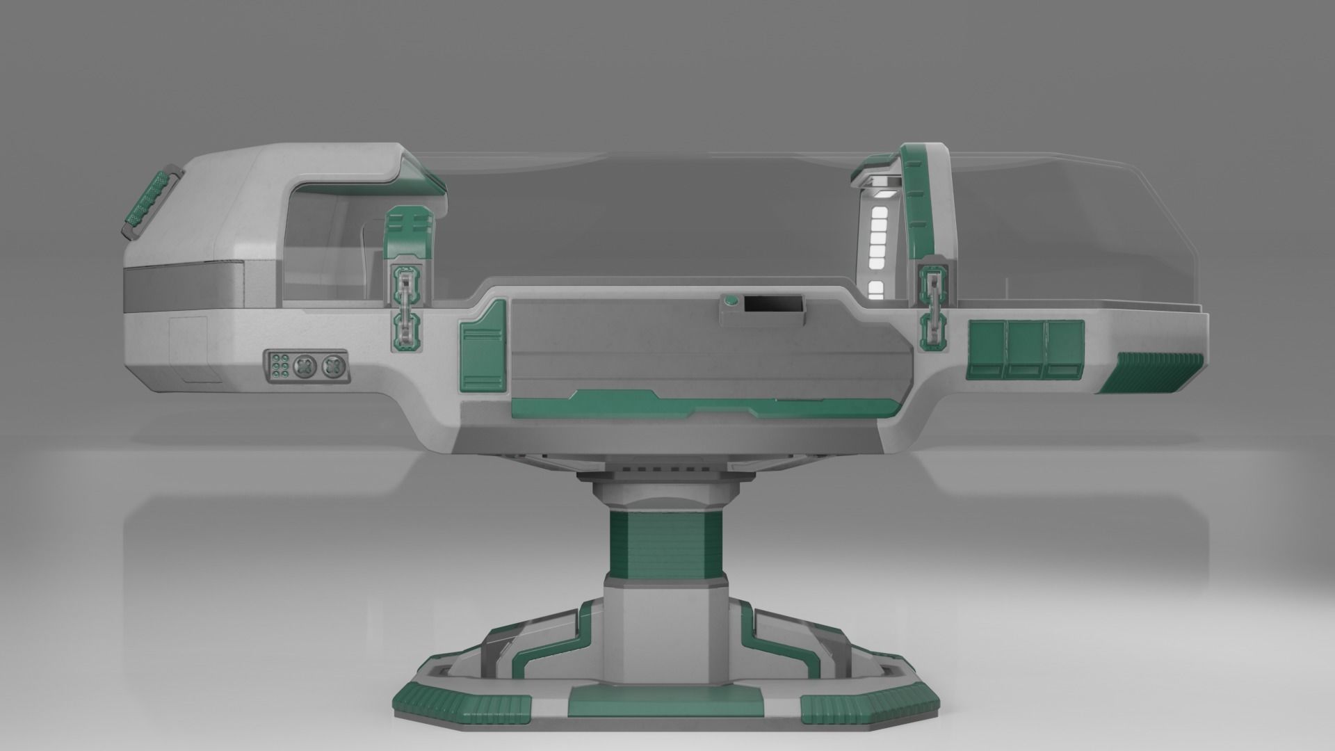 3D model Scifi Medical Futuristic Cryo Pod VR / AR / low-poly | CGTrader