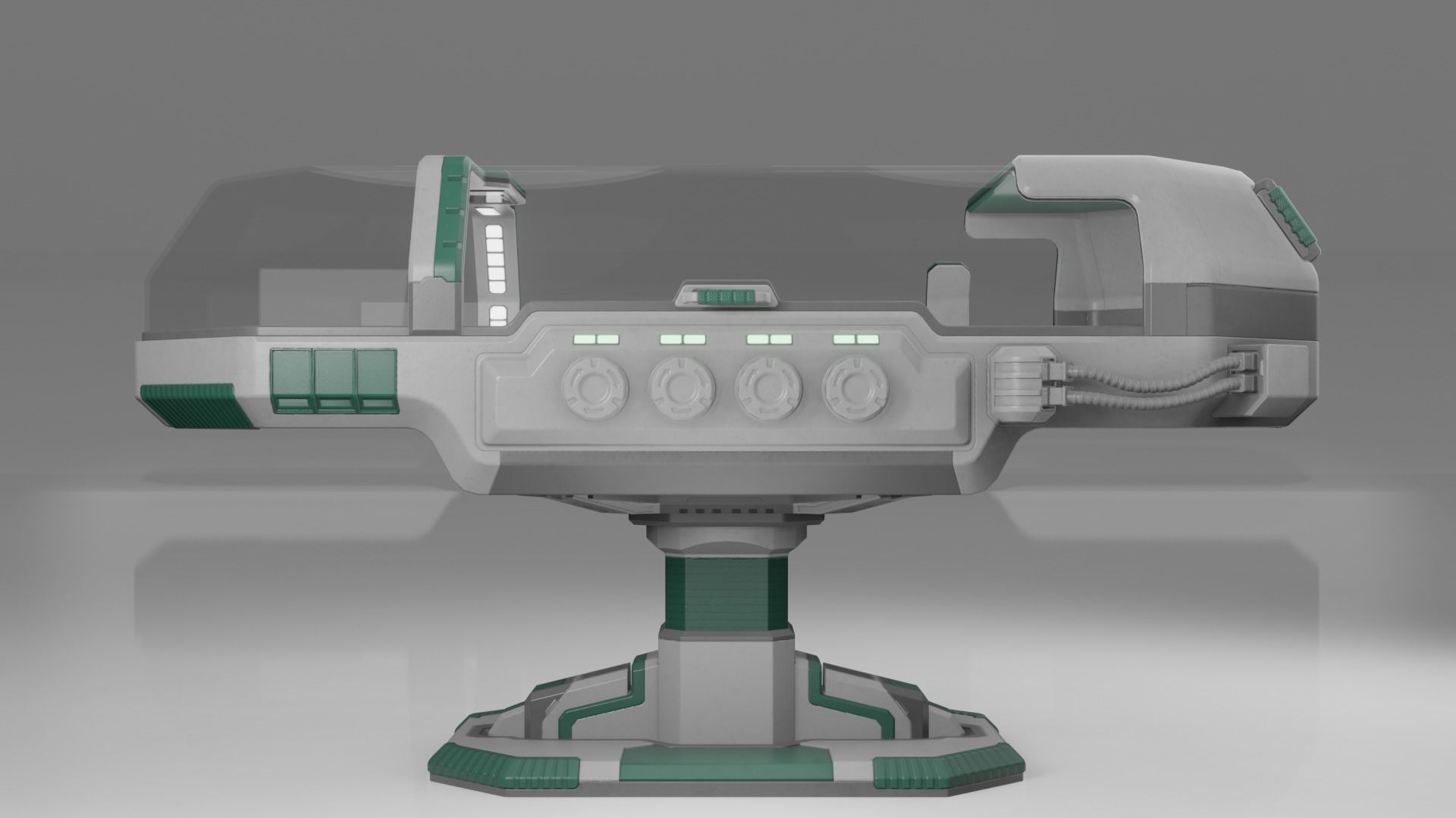 3D model Scifi Medical Futuristic Cryo Pod VR / AR / low-poly | CGTrader