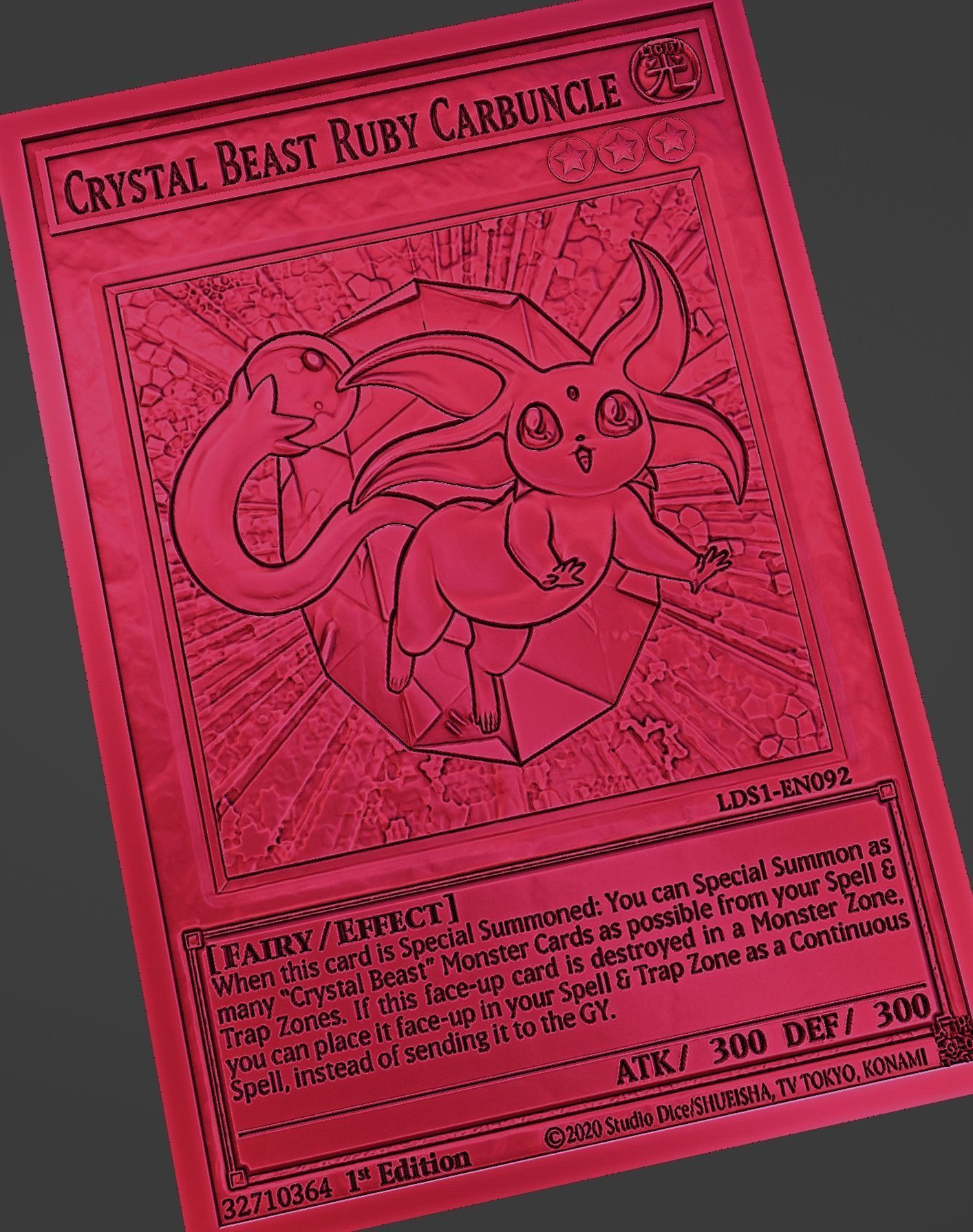 crystal beast ruby carbuncle - yugioh 3D model 3D printable | CGTrader
