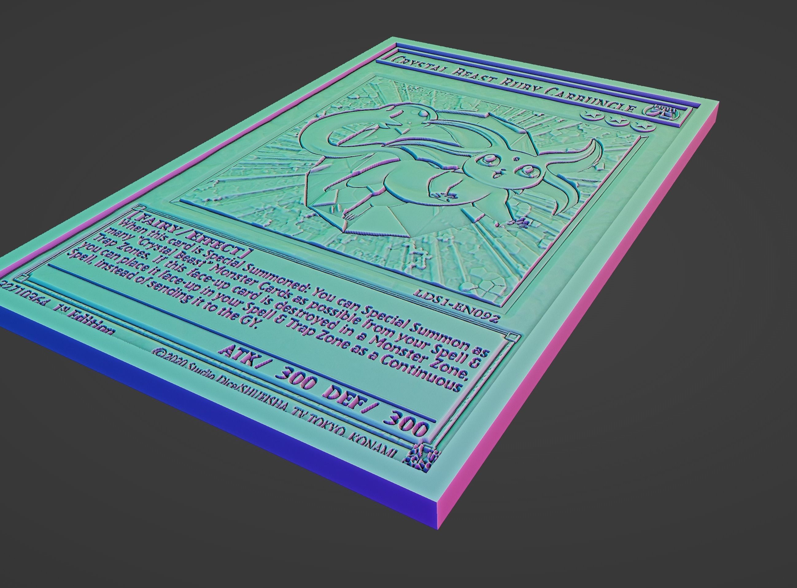 crystal beast ruby carbuncle - yugioh 3D model 3D printable | CGTrader