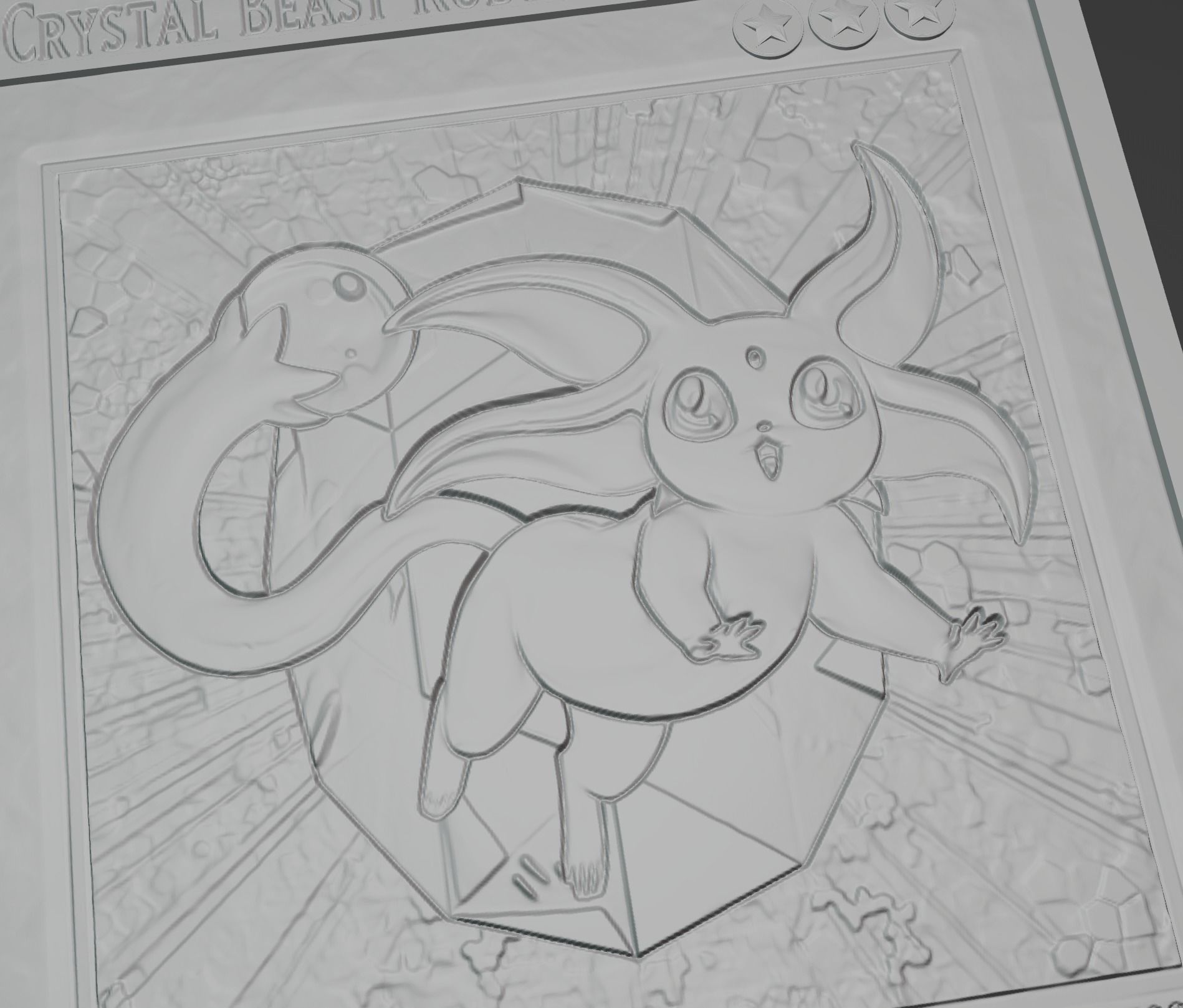 crystal beast ruby carbuncle - yugioh 3D model 3D printable | CGTrader