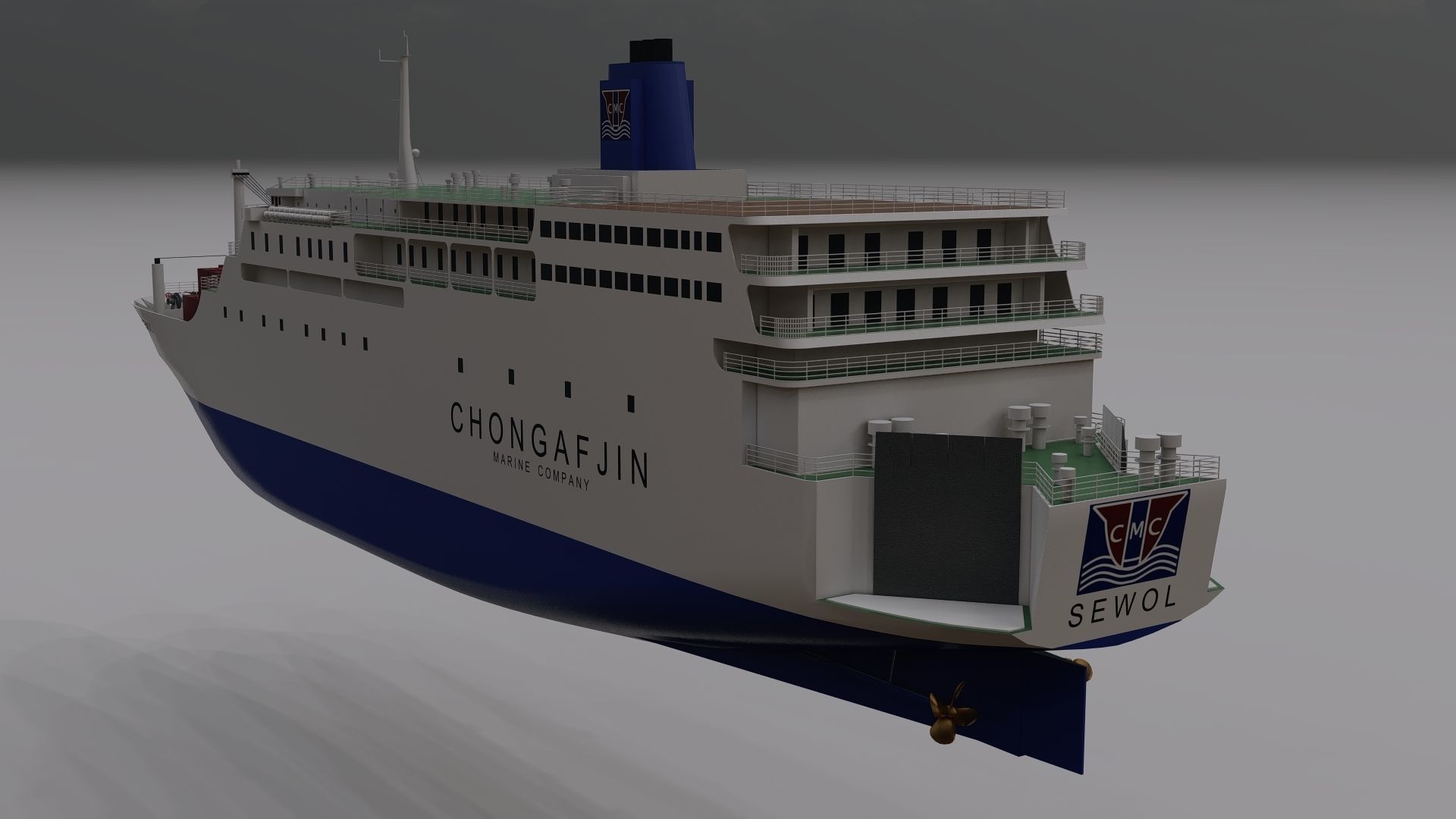 MV Sewol 3D model | CGTrader
