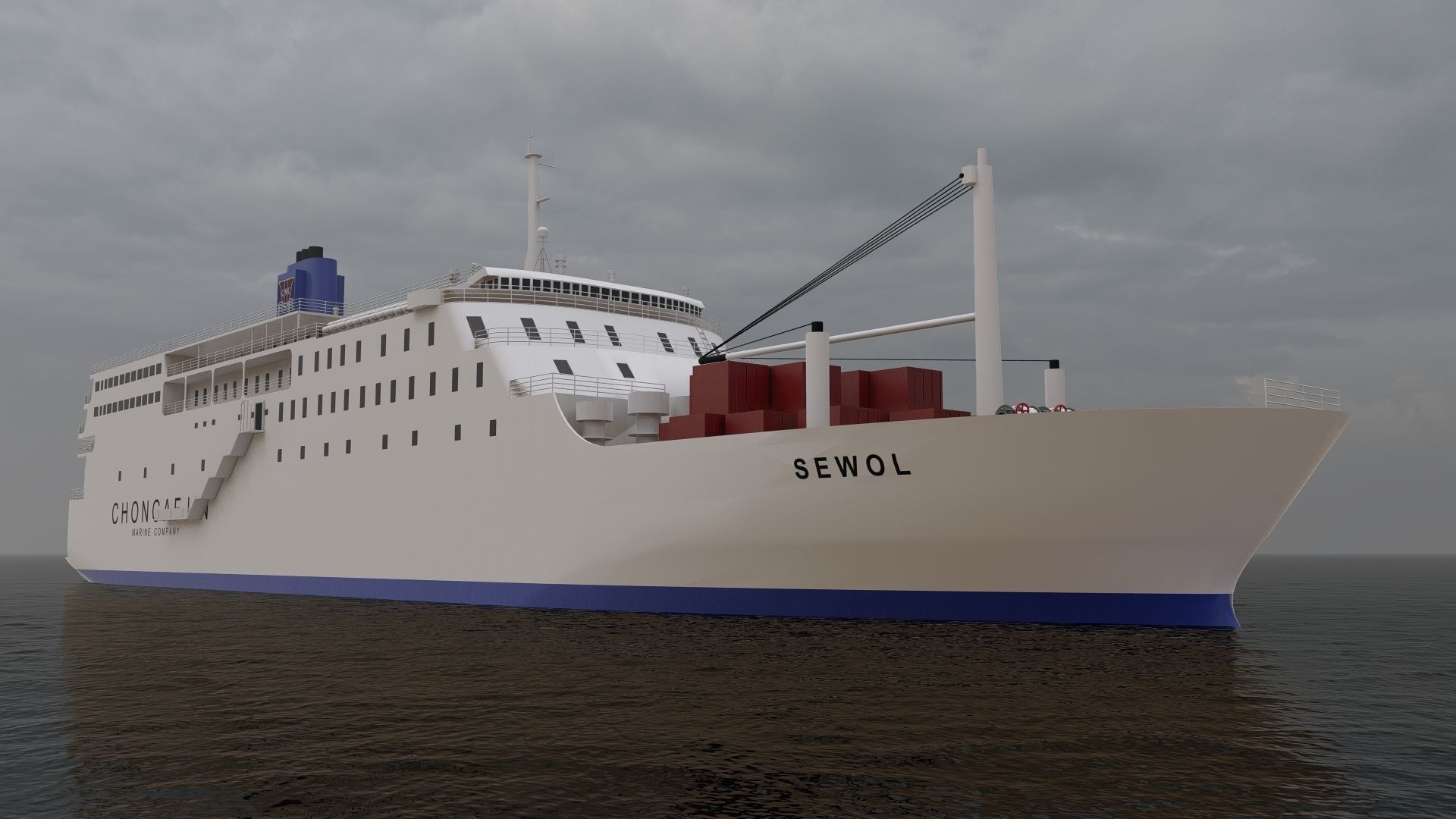 MV Sewol 3D model | CGTrader