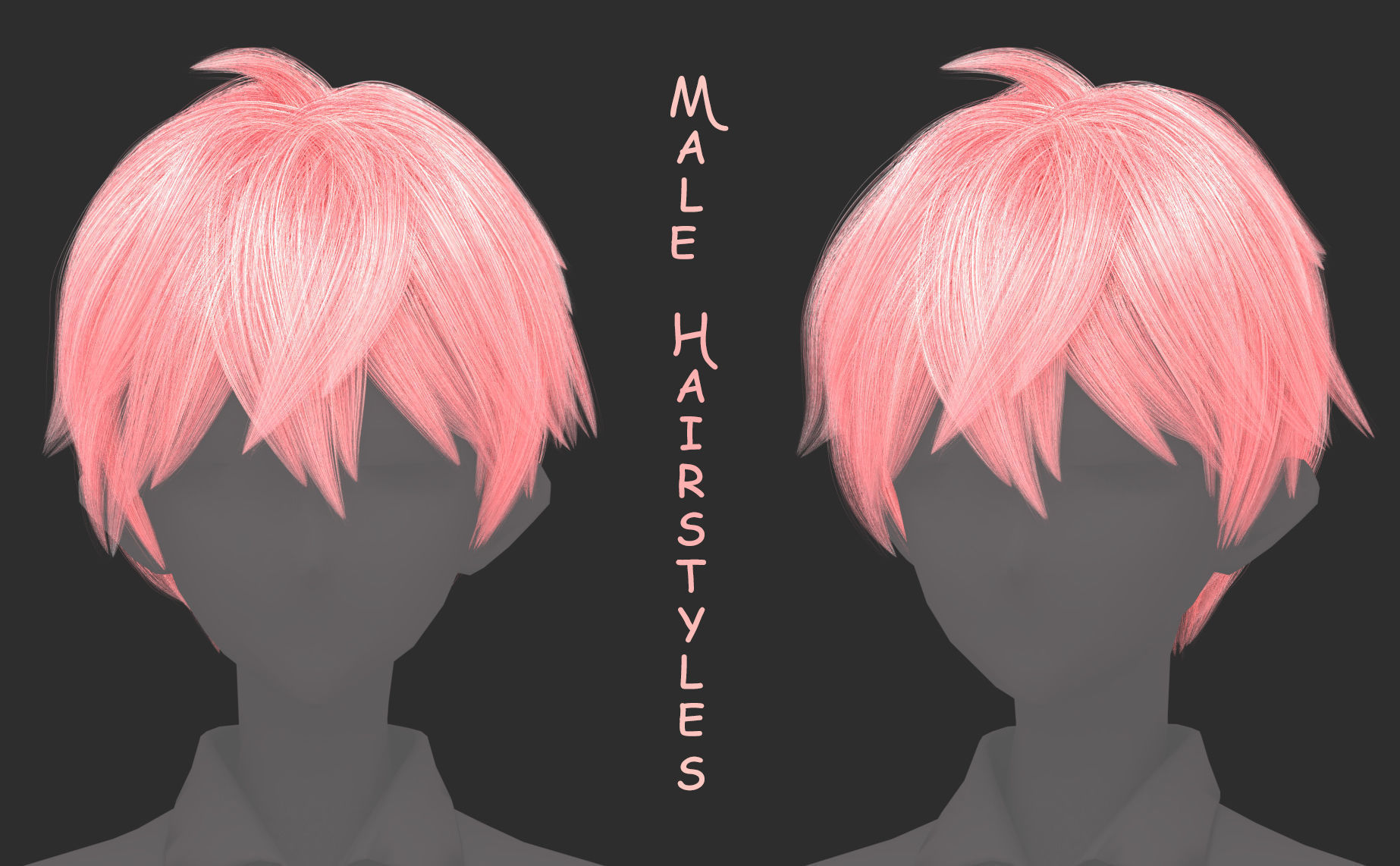 Anime Boy Hairstyles Pack -Blend Files 3D model | CGTrader