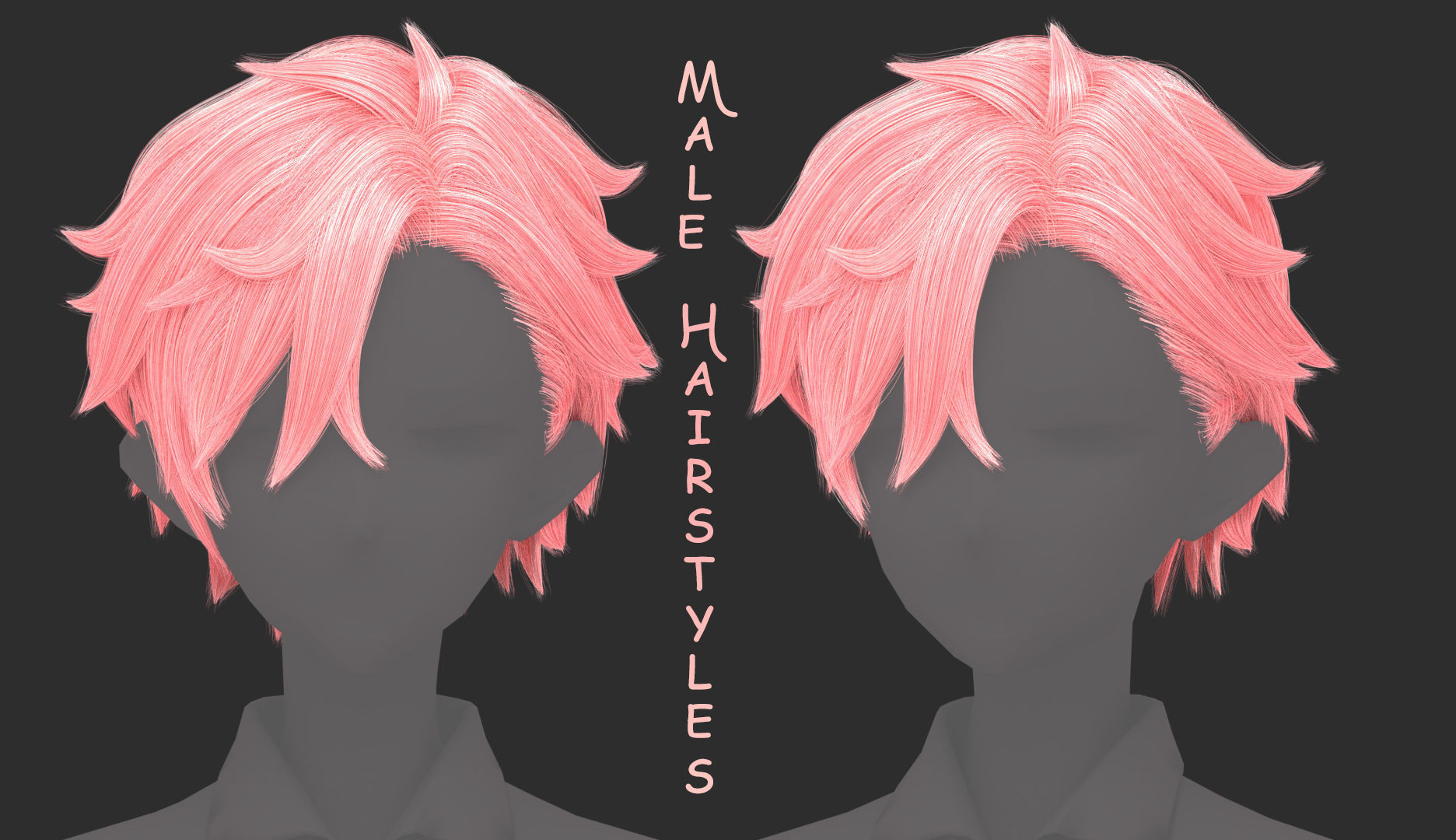 Anime Boy Hairstyles Pack -Blend Files 3D model | CGTrader