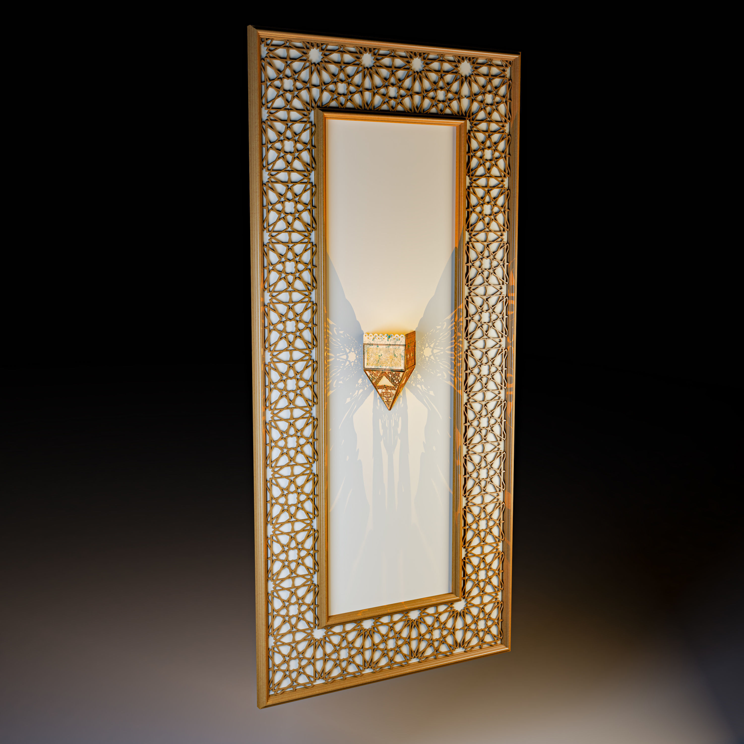 Moroccan islamic light wall 3D model | CGTrader