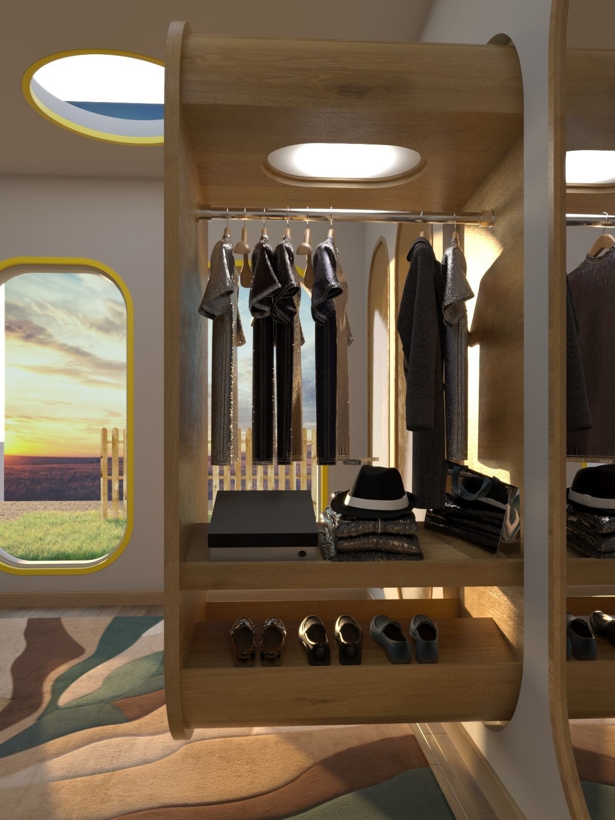 interior dressing room with all 3d models 3D model | CGTrader