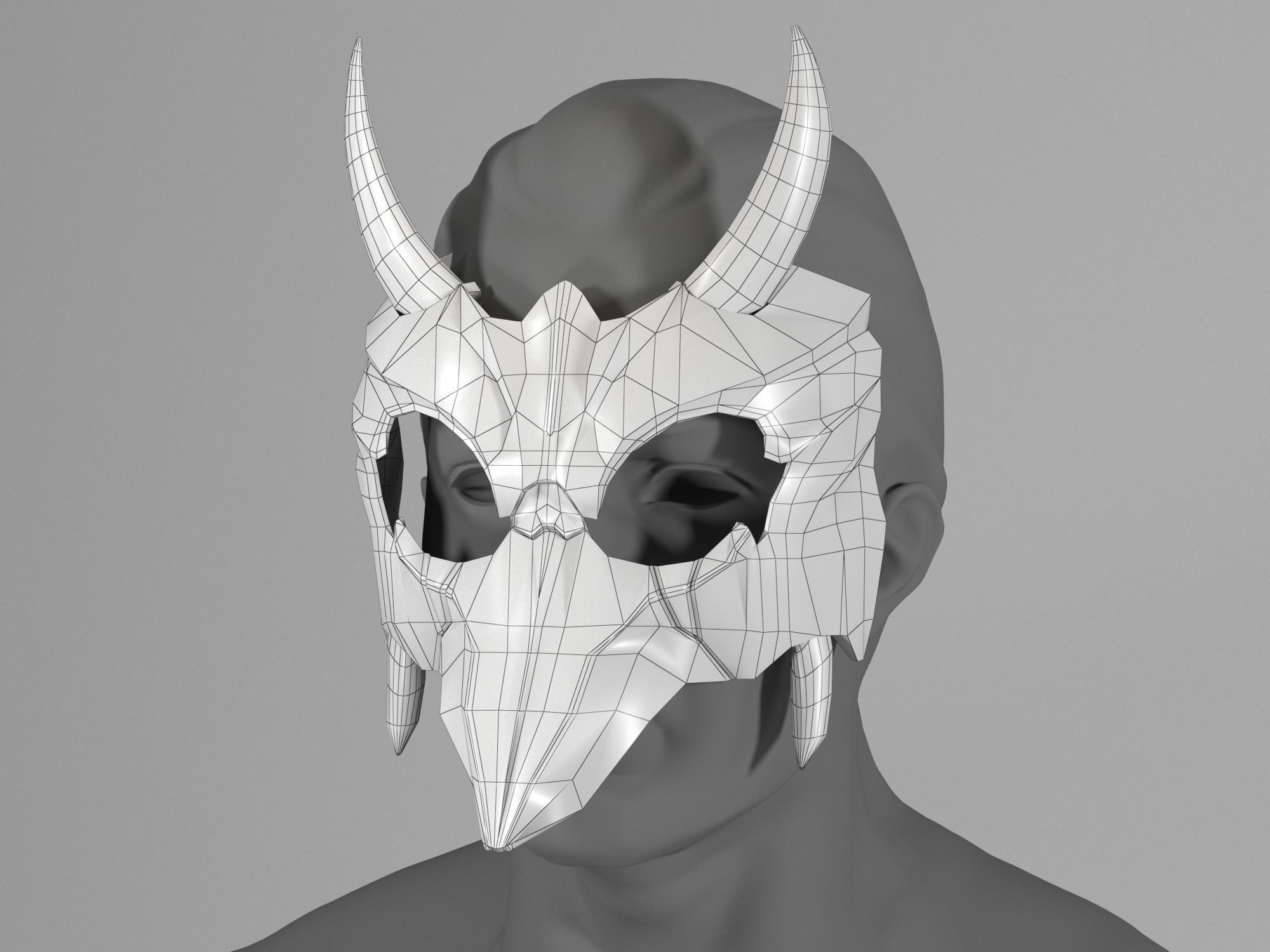 3D model bone mask VR / AR / low-poly | CGTrader