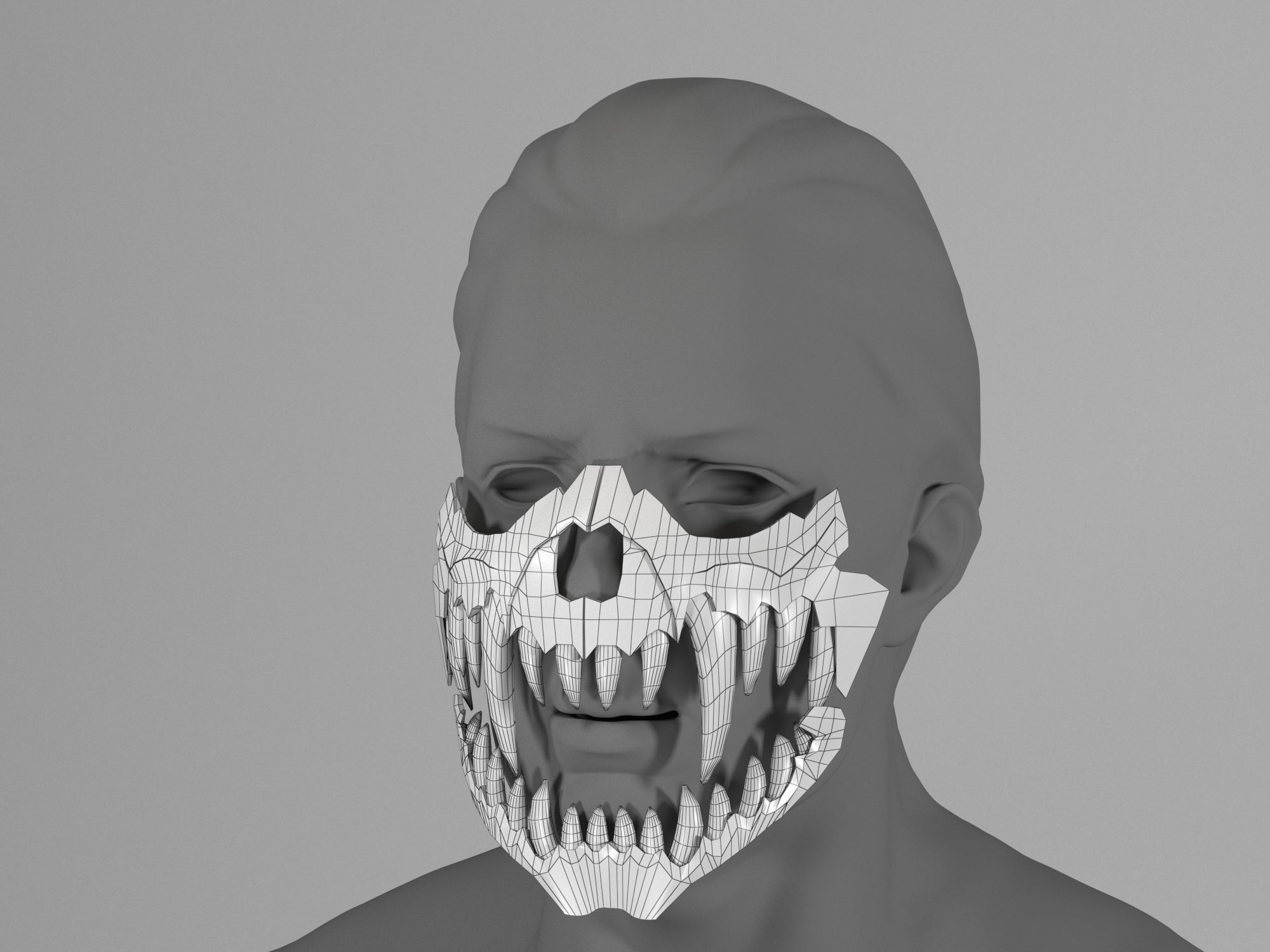 3D model bone mask VR / AR / low-poly | CGTrader