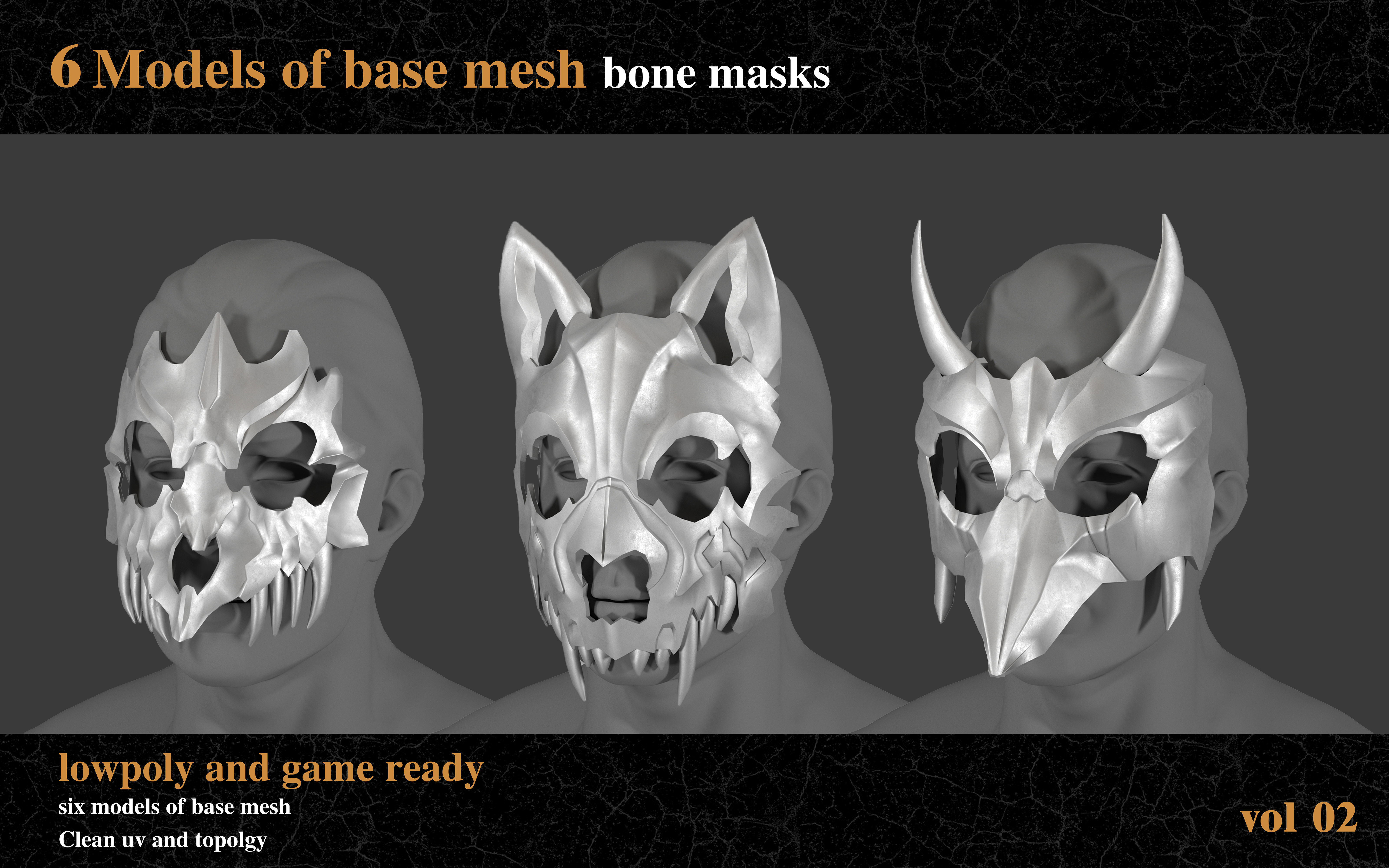 3D model bone mask VR / AR / low-poly | CGTrader
