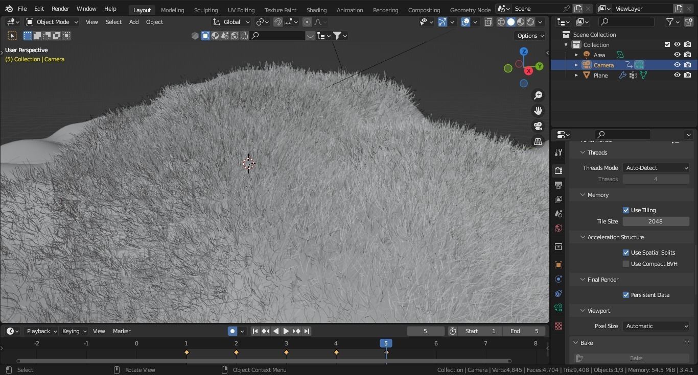 3D model Blender Realistic Grass With Particle System VR / AR / low-poly | CGTrader