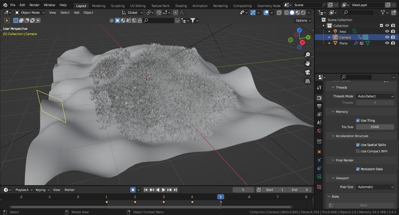 3D model Blender Realistic Grass With Particle System VR / AR / low-poly | CGTrader
