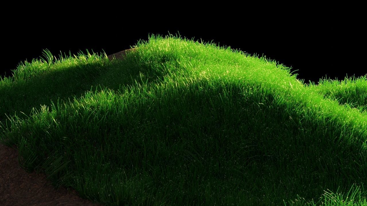 3D model Blender Realistic Grass With Particle System VR / AR / low ...