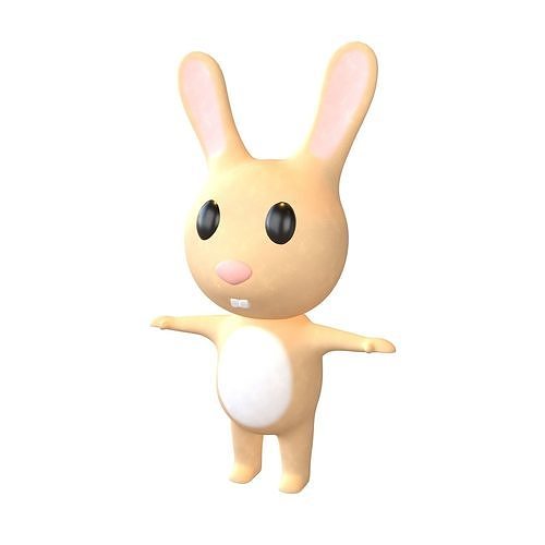 3D model Cartoon Animals Rabbit Character v1 002 VR / AR / low-poly ...
