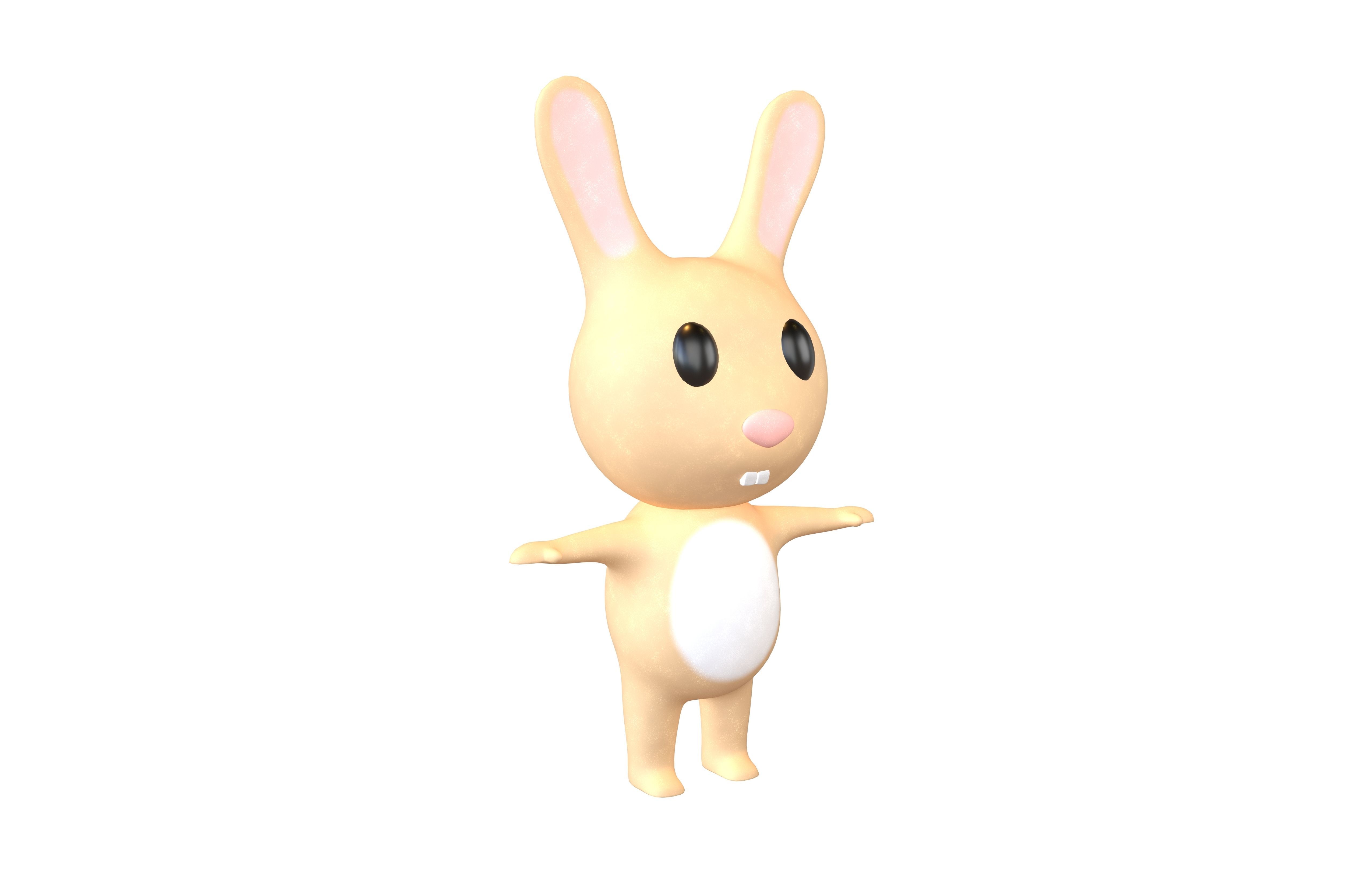 3D model Cartoon Animals Rabbit Character v1 002 VR / AR / low-poly ...
