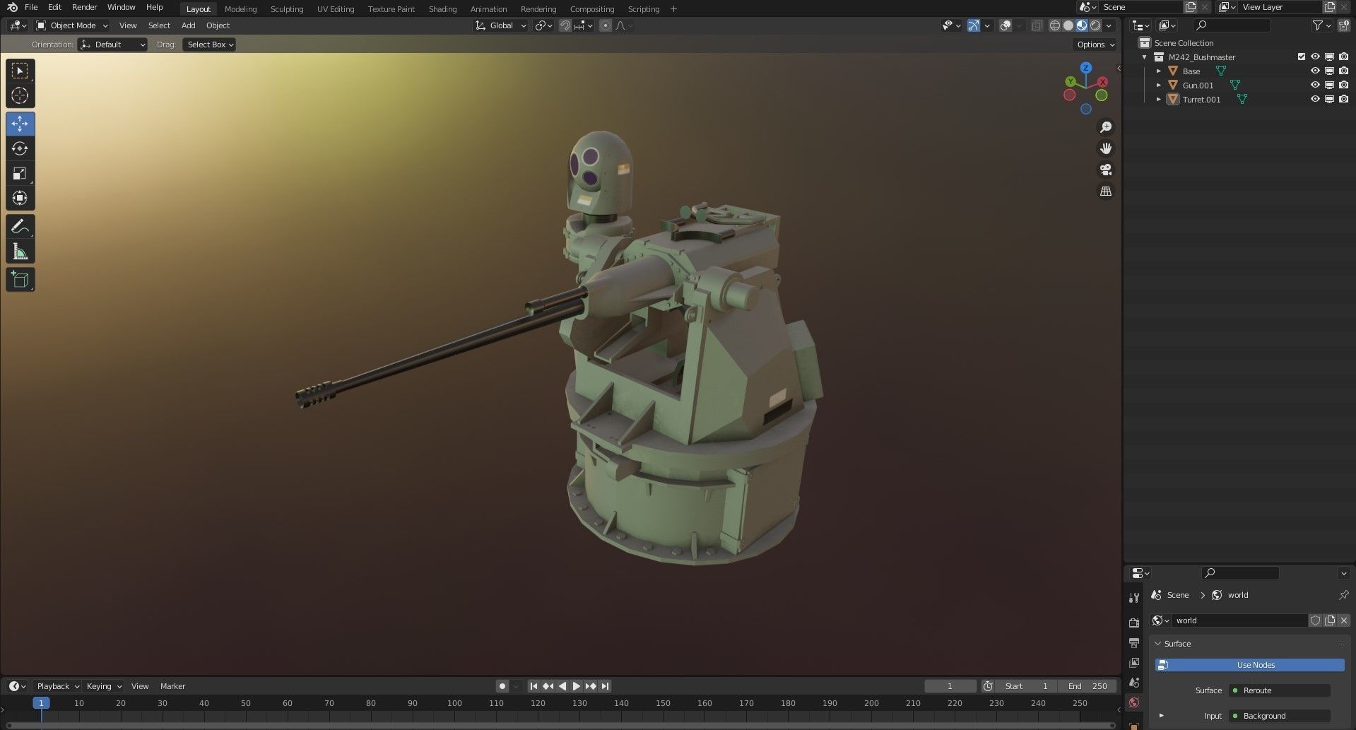 M242 Bushmaster 25mm 3D model | CGTrader