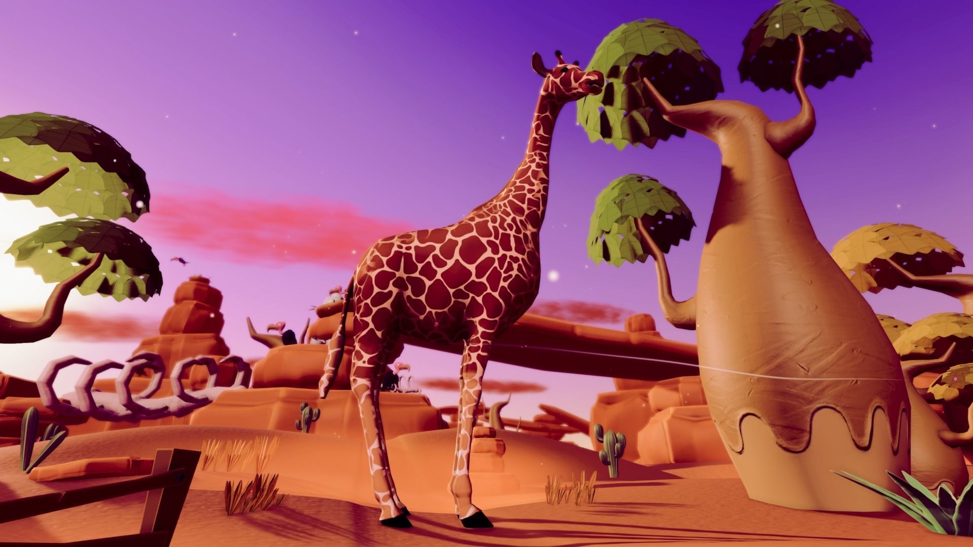 3D model Cartoon Style African Themed Pack Unity URP VR / AR / low-poly ...