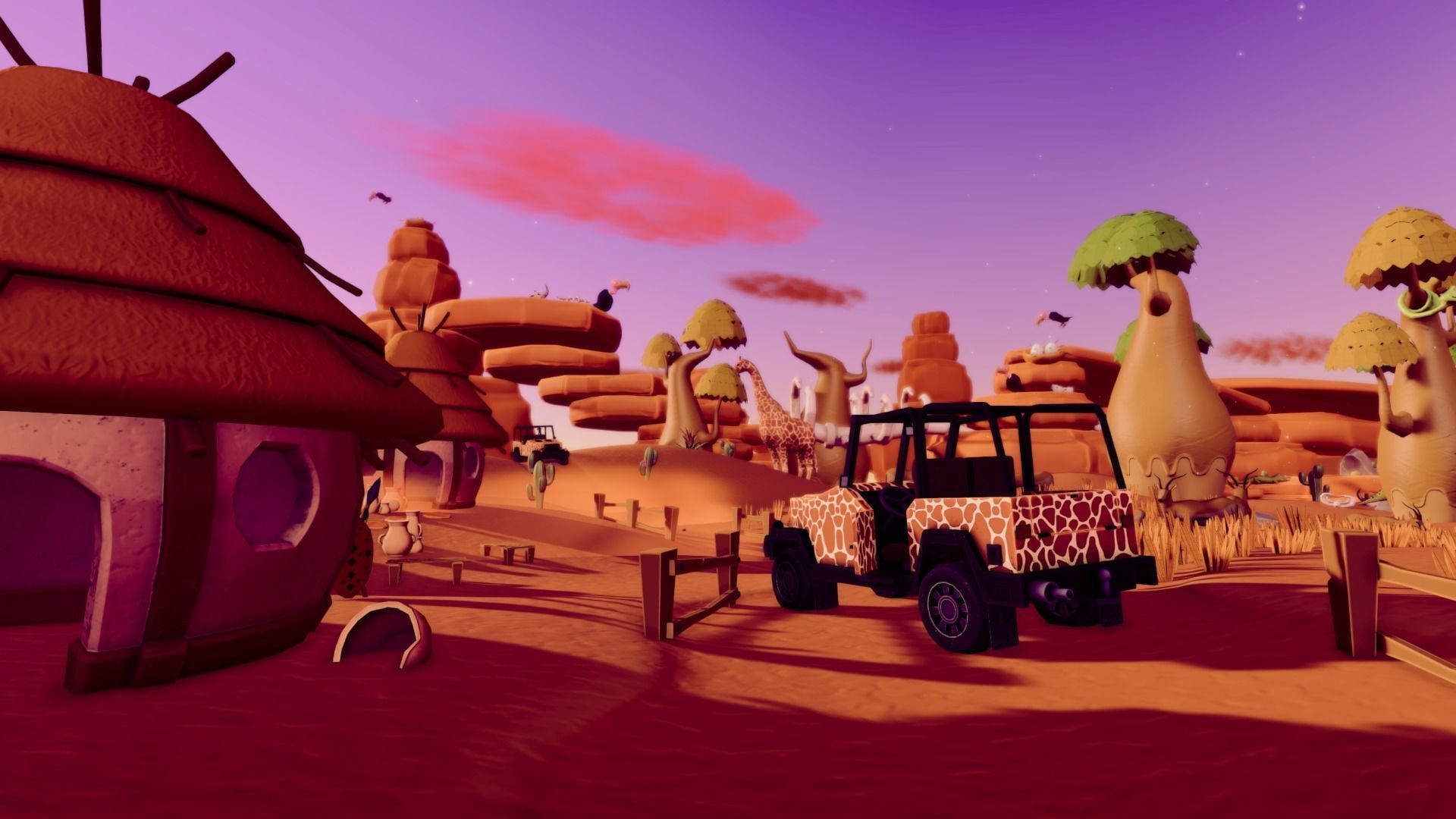 3D model Cartoon Style African Themed Pack Unity URP VR / AR / low-poly ...