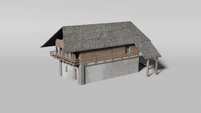 3D model Old rural barn VR / AR / low-poly | CGTrader