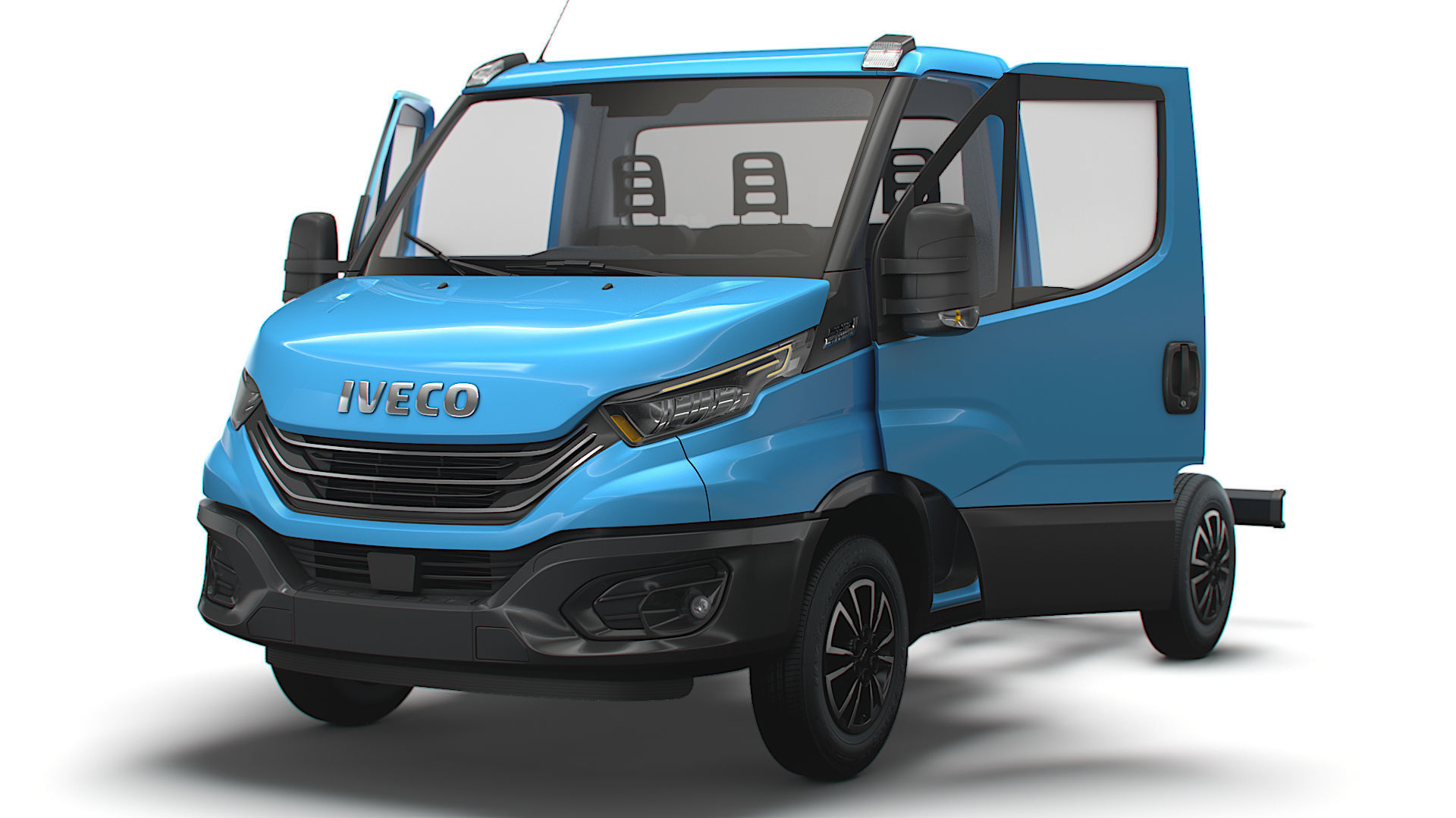 Iveco Daily Single Cab HQ Interior L1 Chassis 2023 3D model | CGTrader
