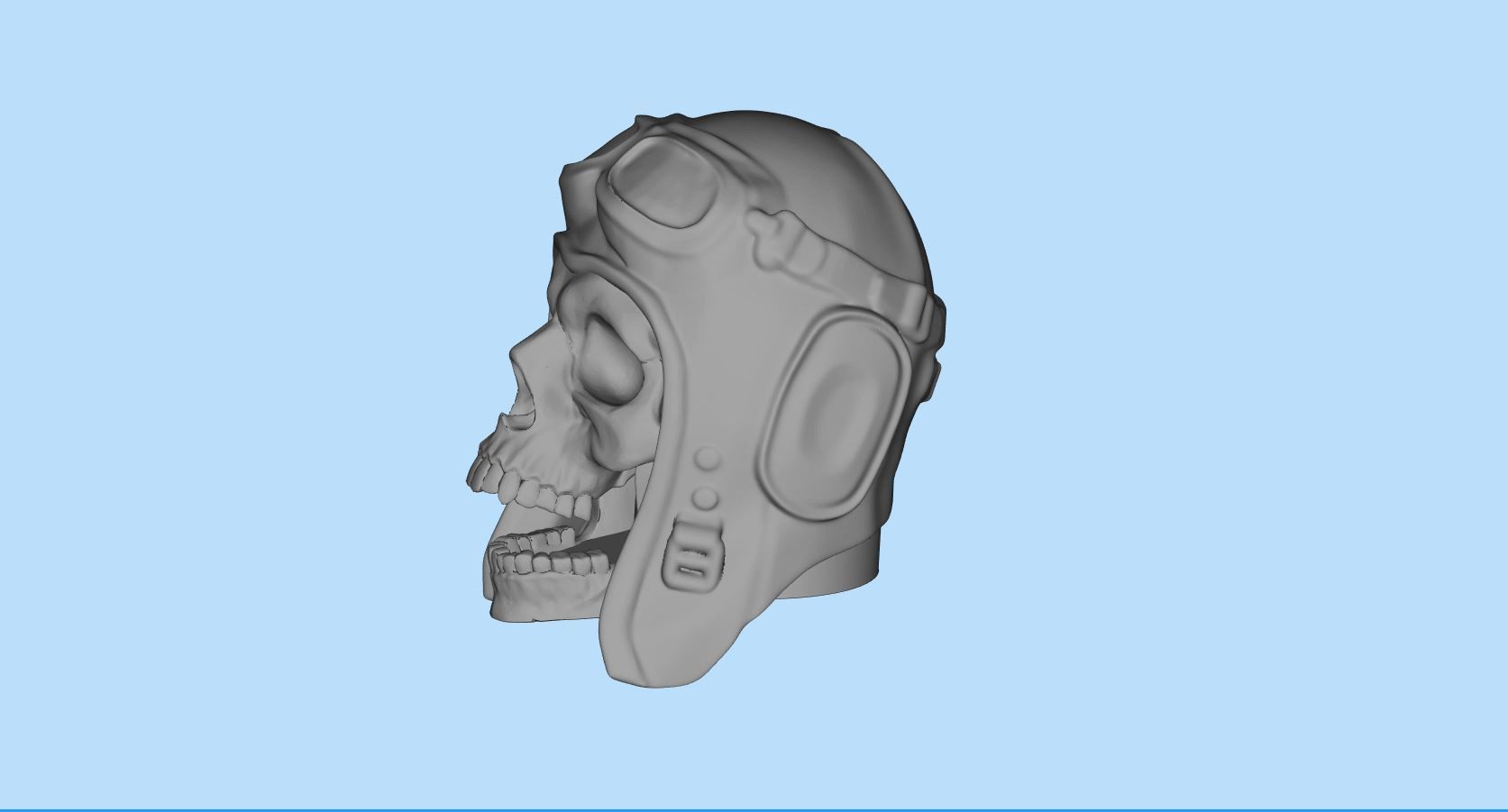 STL print Aviator skull and Eddy head for Wild Willie Driver KIT 3D ...