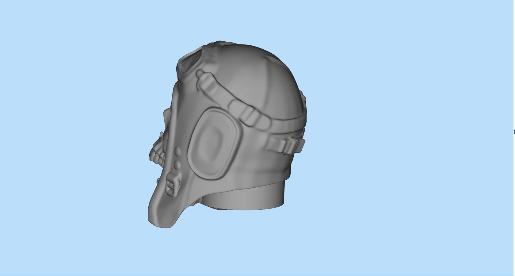 STL print Aviator skull and Eddy head for Wild Willie Driver KIT 3D ...