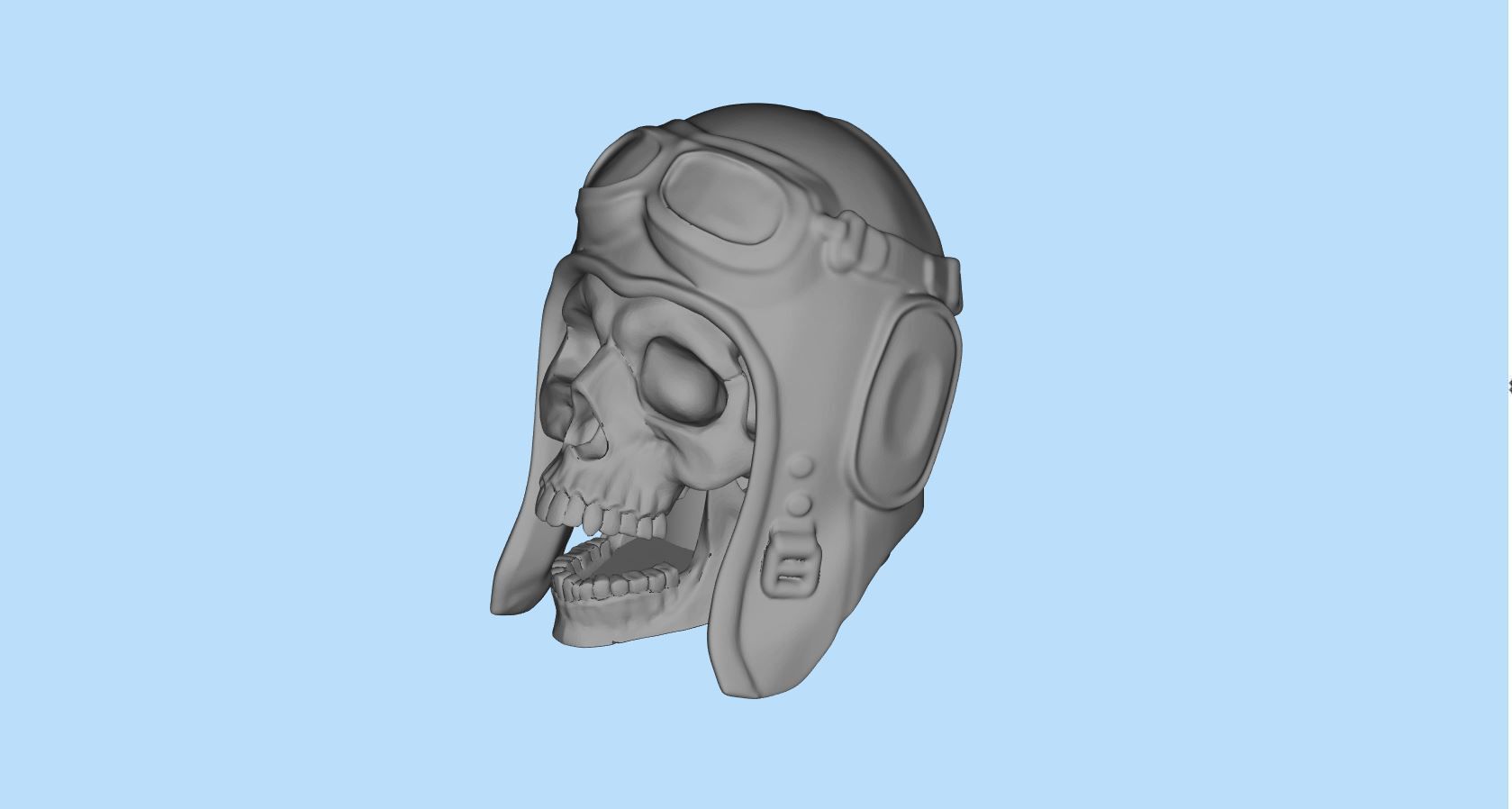 STL print Aviator skull and Eddy head for Wild Willie Driver KIT 3D ...