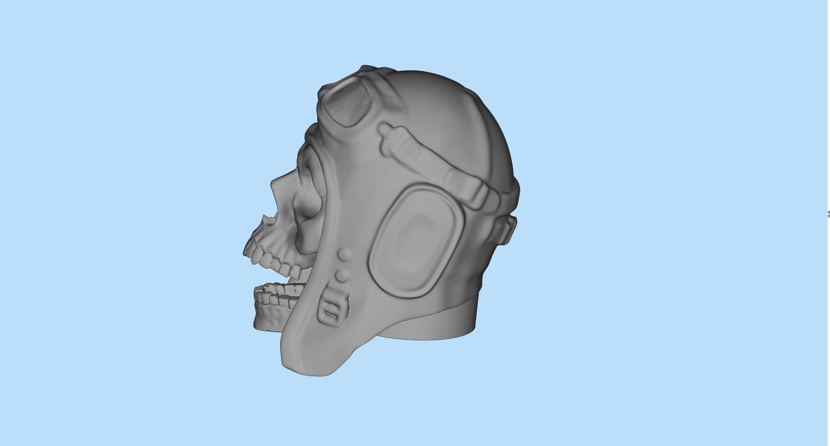 STL print Aviator skull and Eddy head for Wild Willie Driver KIT 3D ...