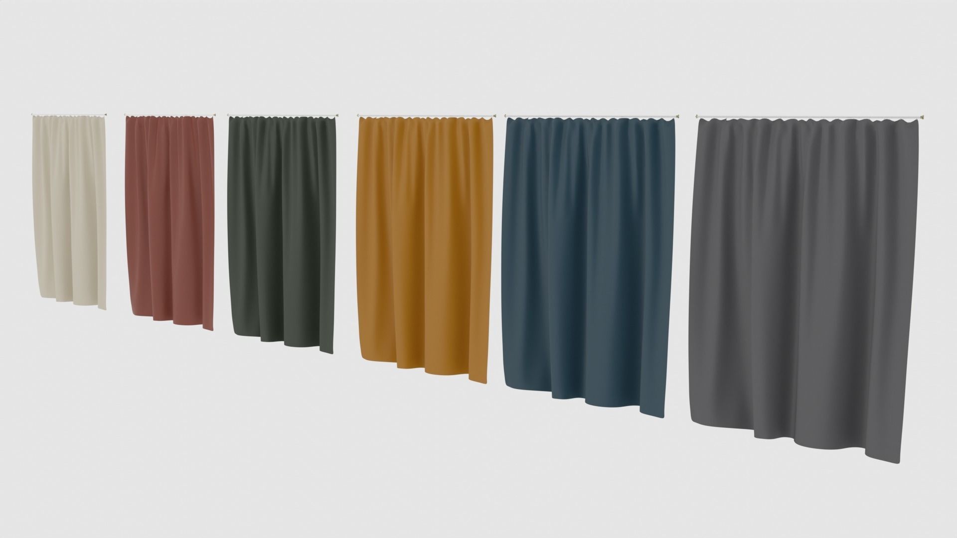 Curtains Pack 3D model | CGTrader