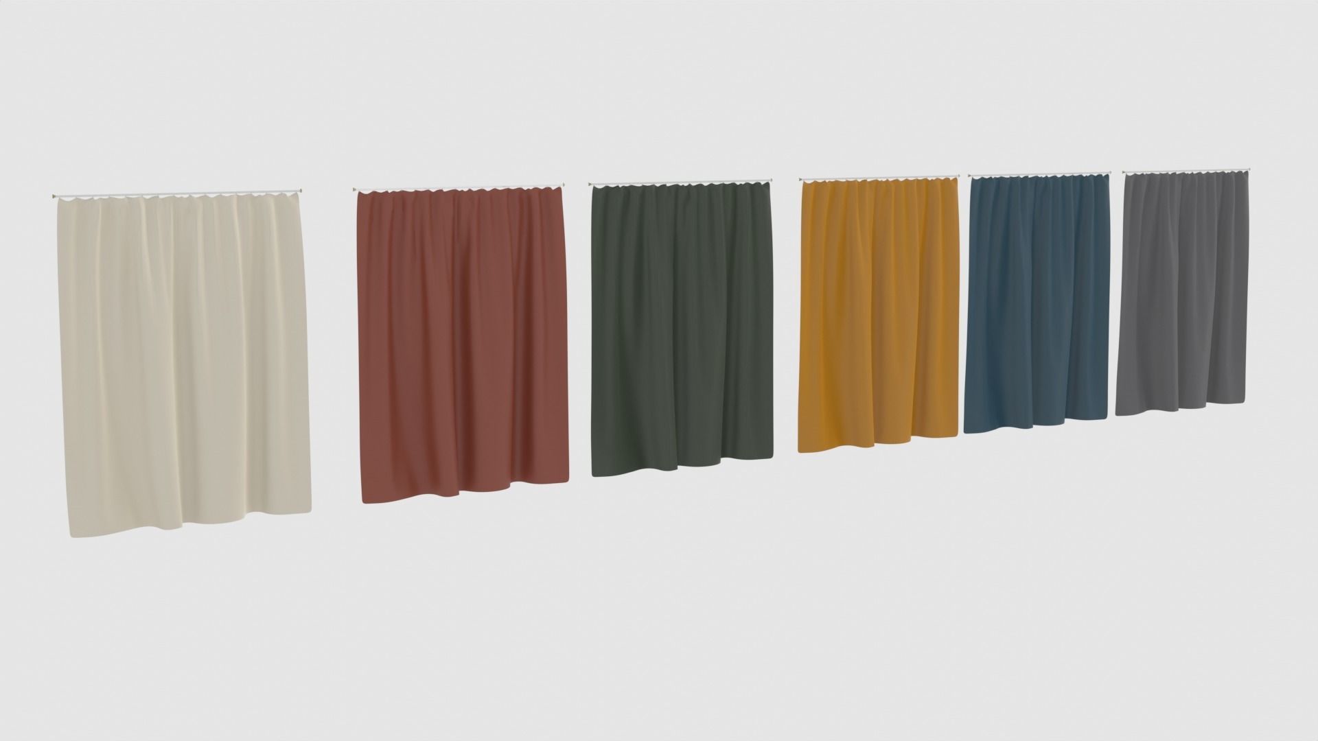 Curtains Pack 3D model | CGTrader