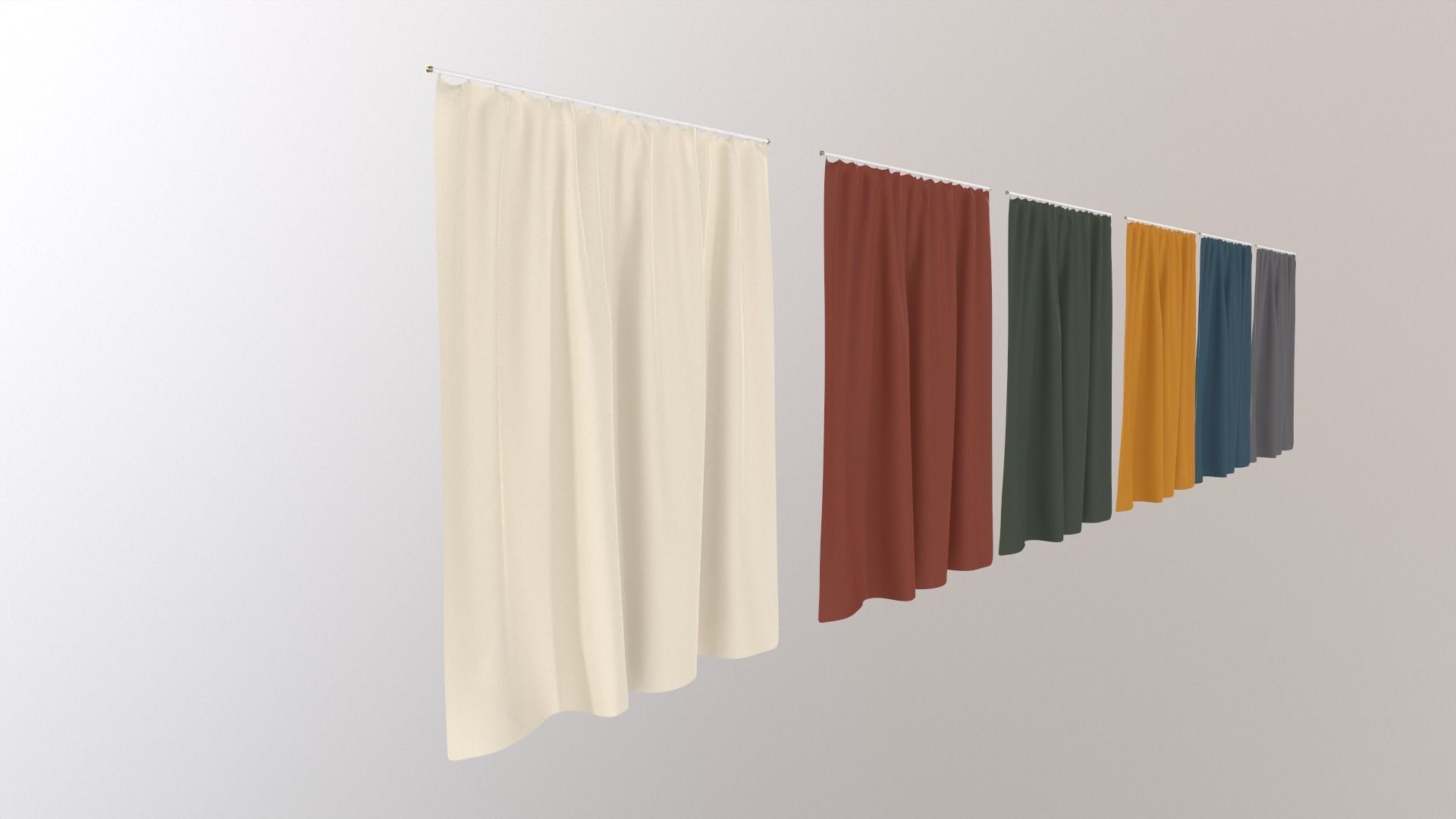 Curtains Pack 3D model | CGTrader
