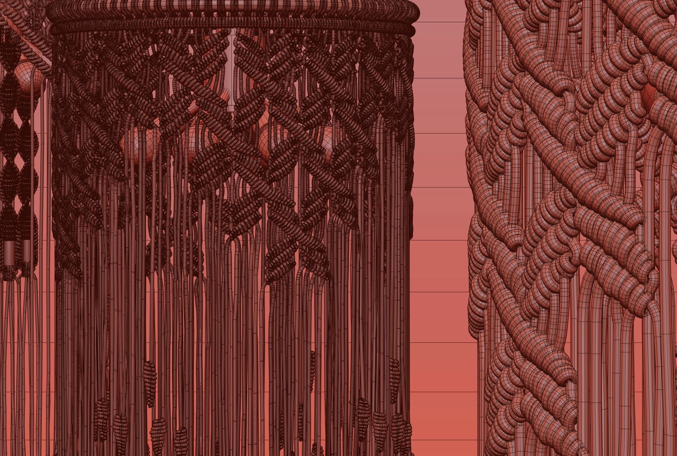 Macrame Pendant Lights 3D model | CGTrader