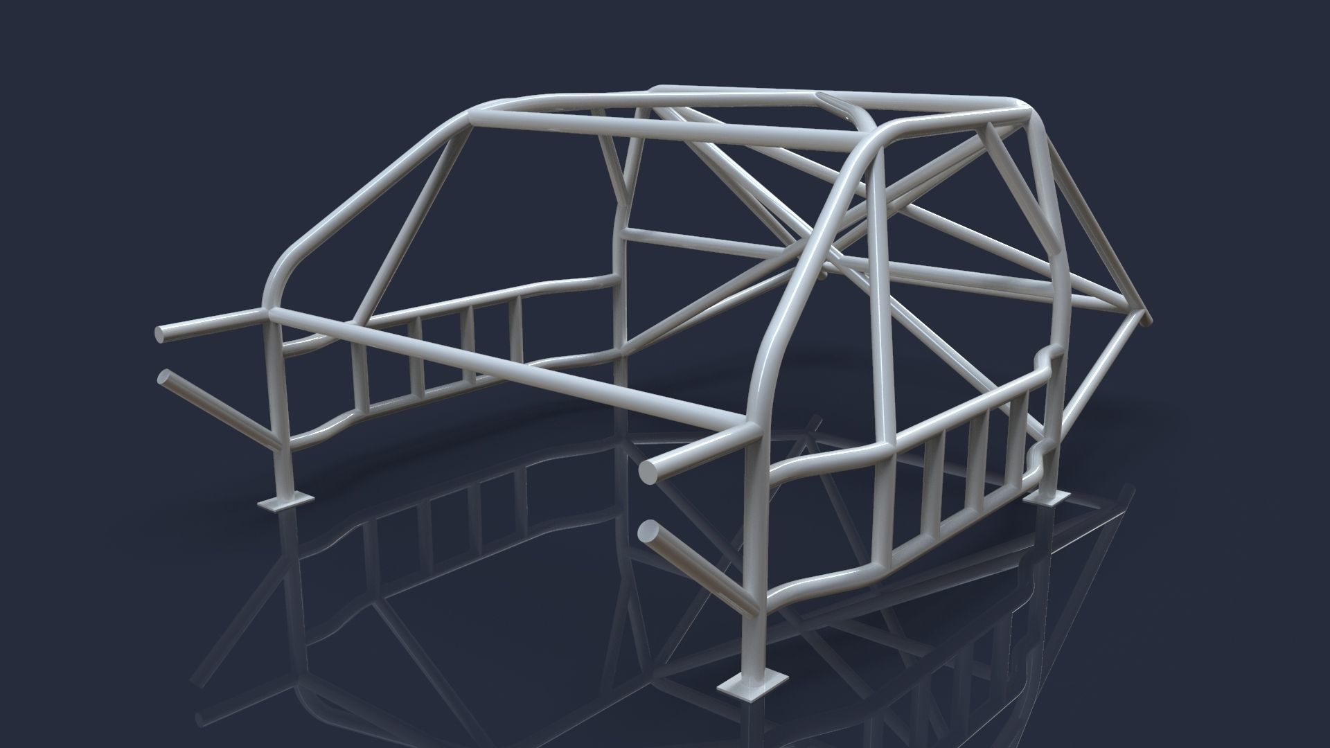 Roll cage V2 - nascar style 3D model | CGTrader