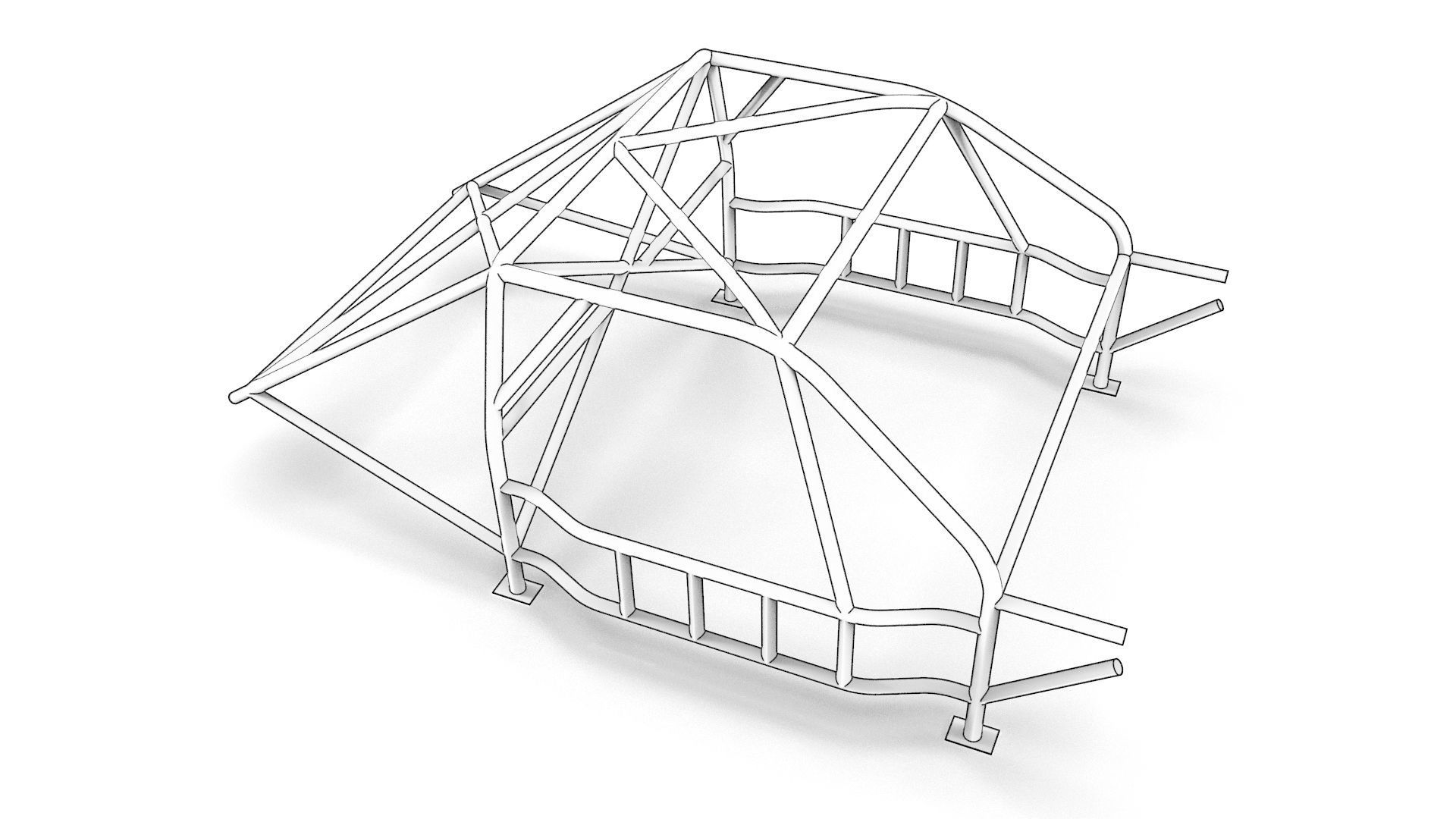 Roll cage V2 - nascar style 3D model | CGTrader