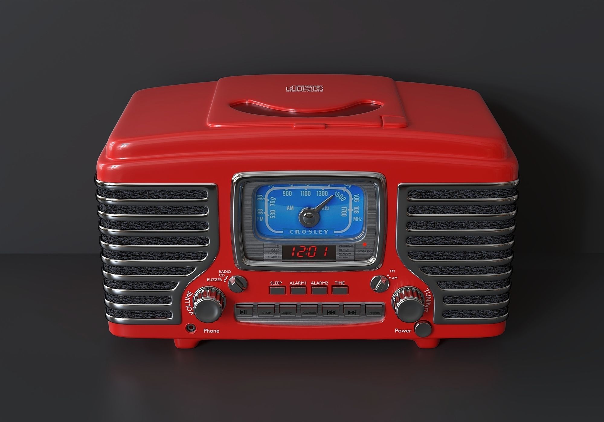 Desktop receiver with CD player 3D model | CGTrader