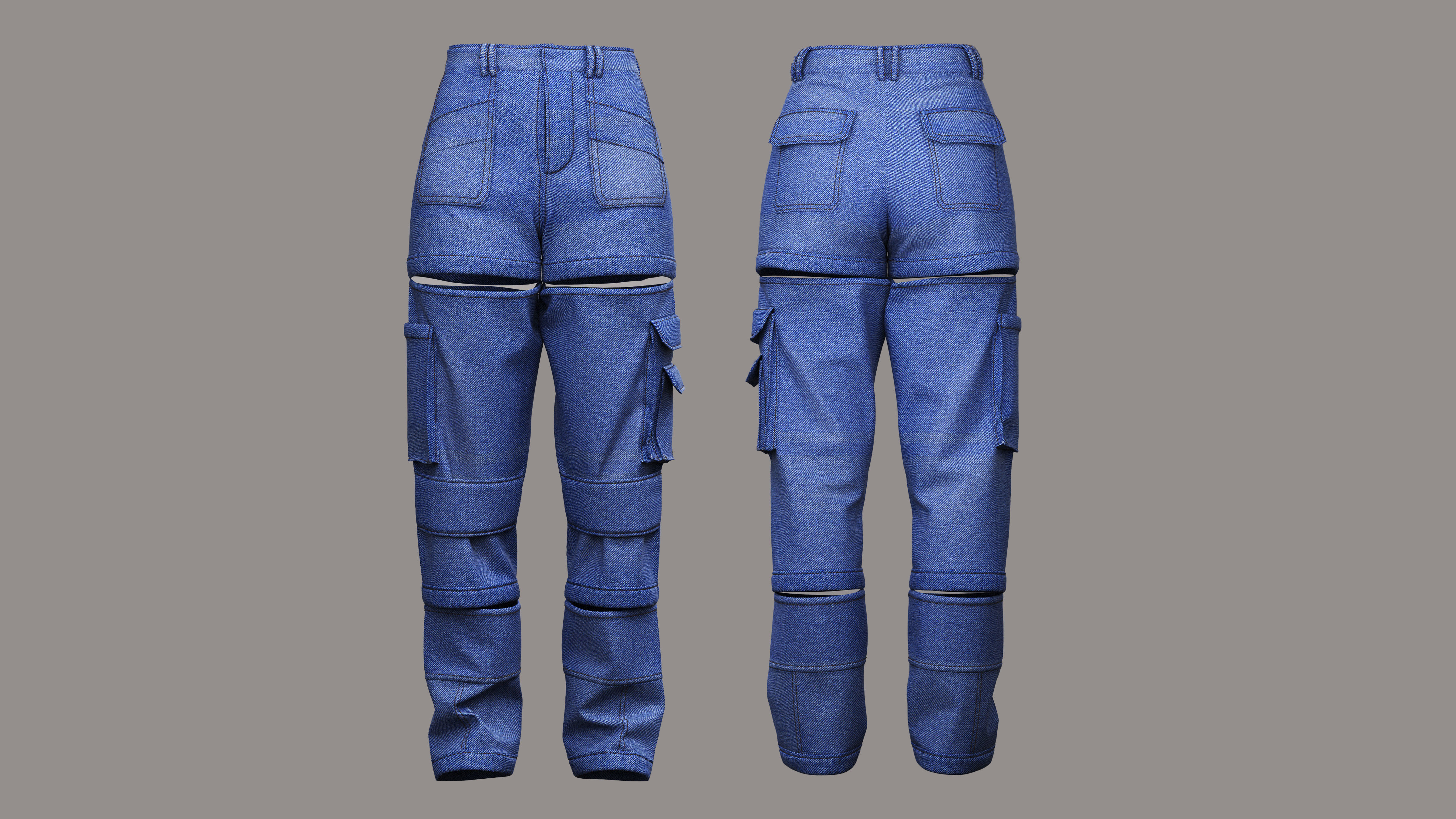 4 Woman jeans 3D model | CGTrader