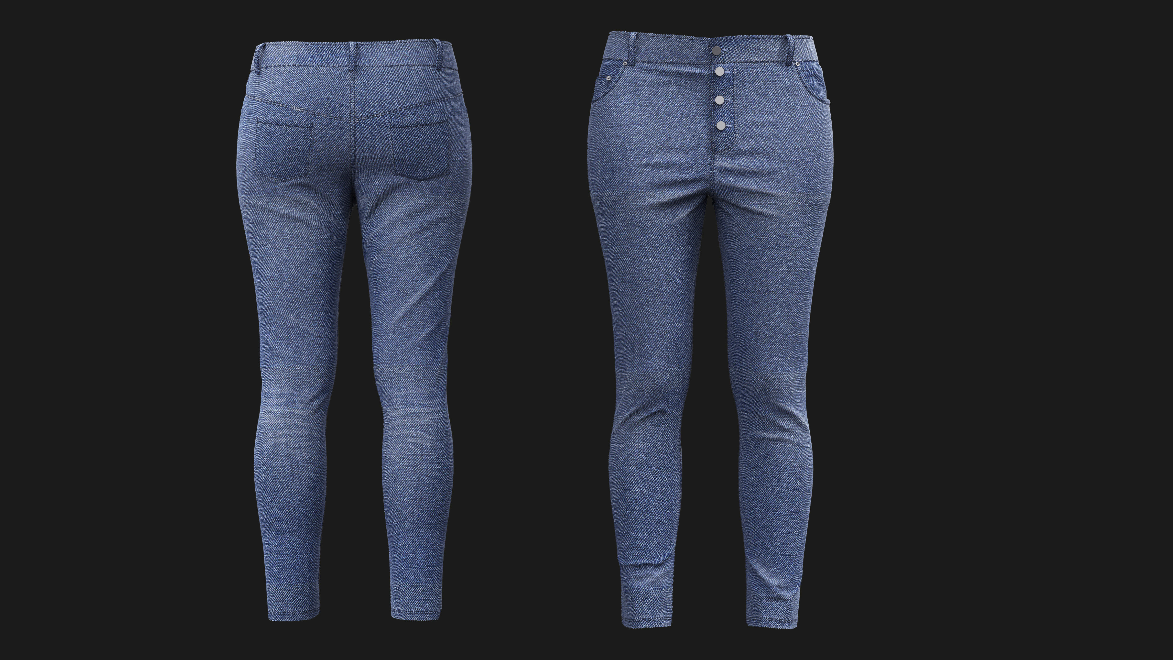 4 Woman jeans 3D model | CGTrader