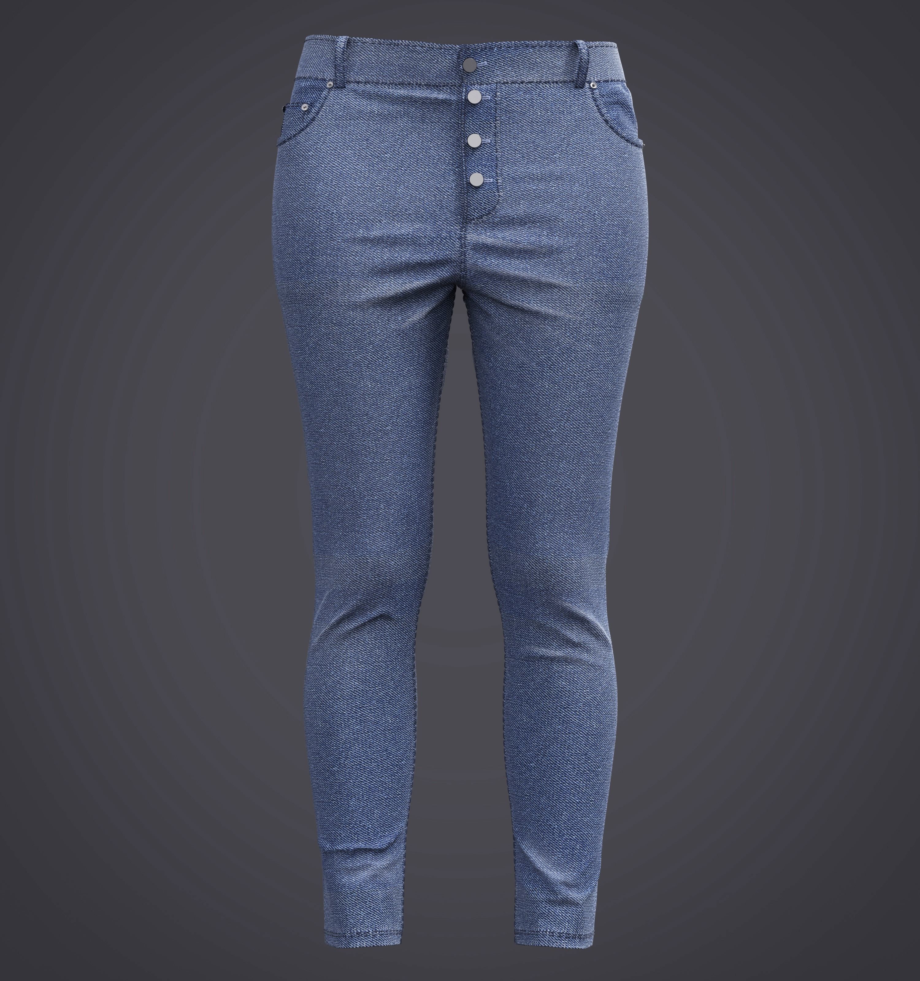 4 Woman jeans 3D model | CGTrader