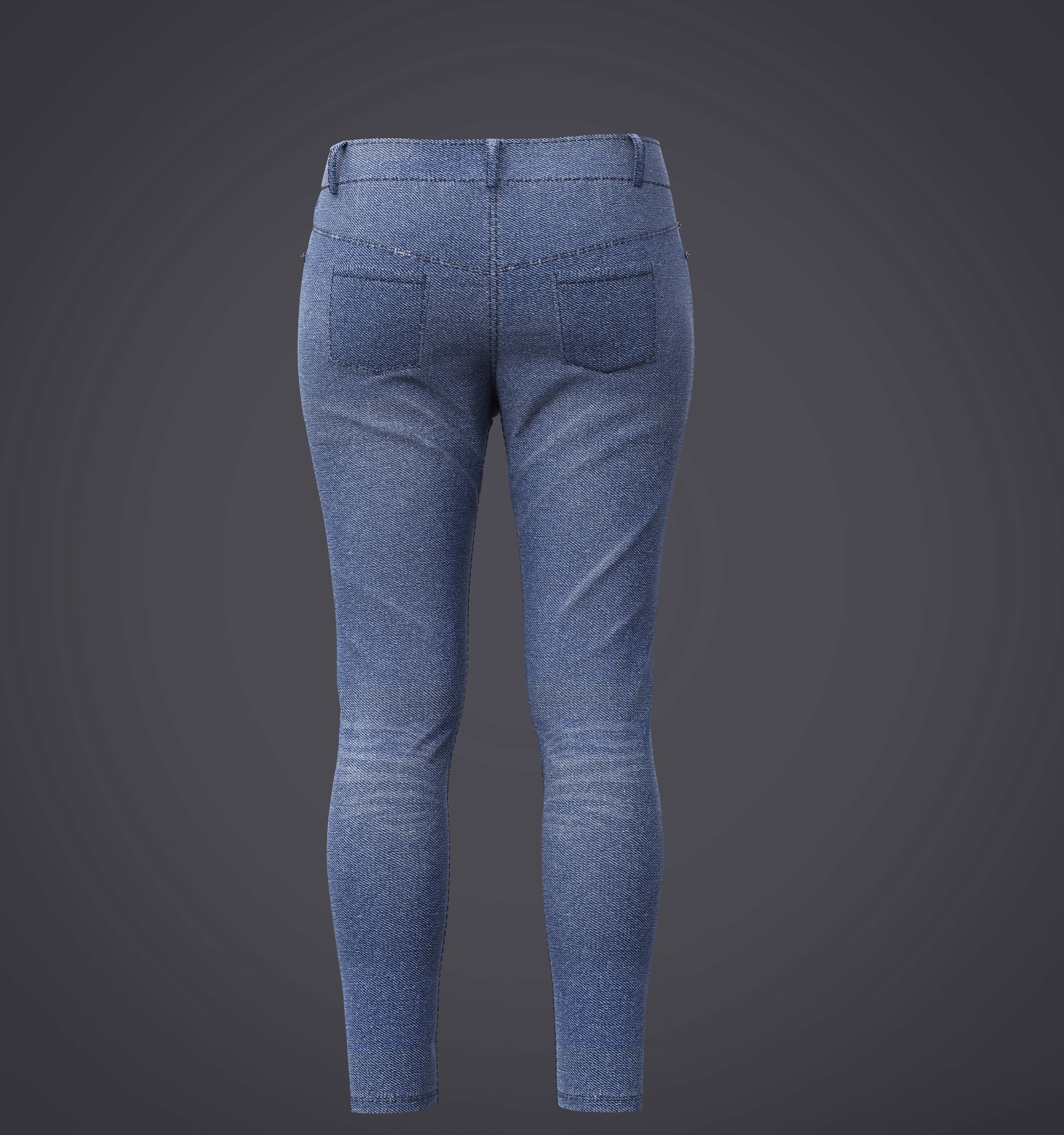 4 Woman jeans 3D model | CGTrader