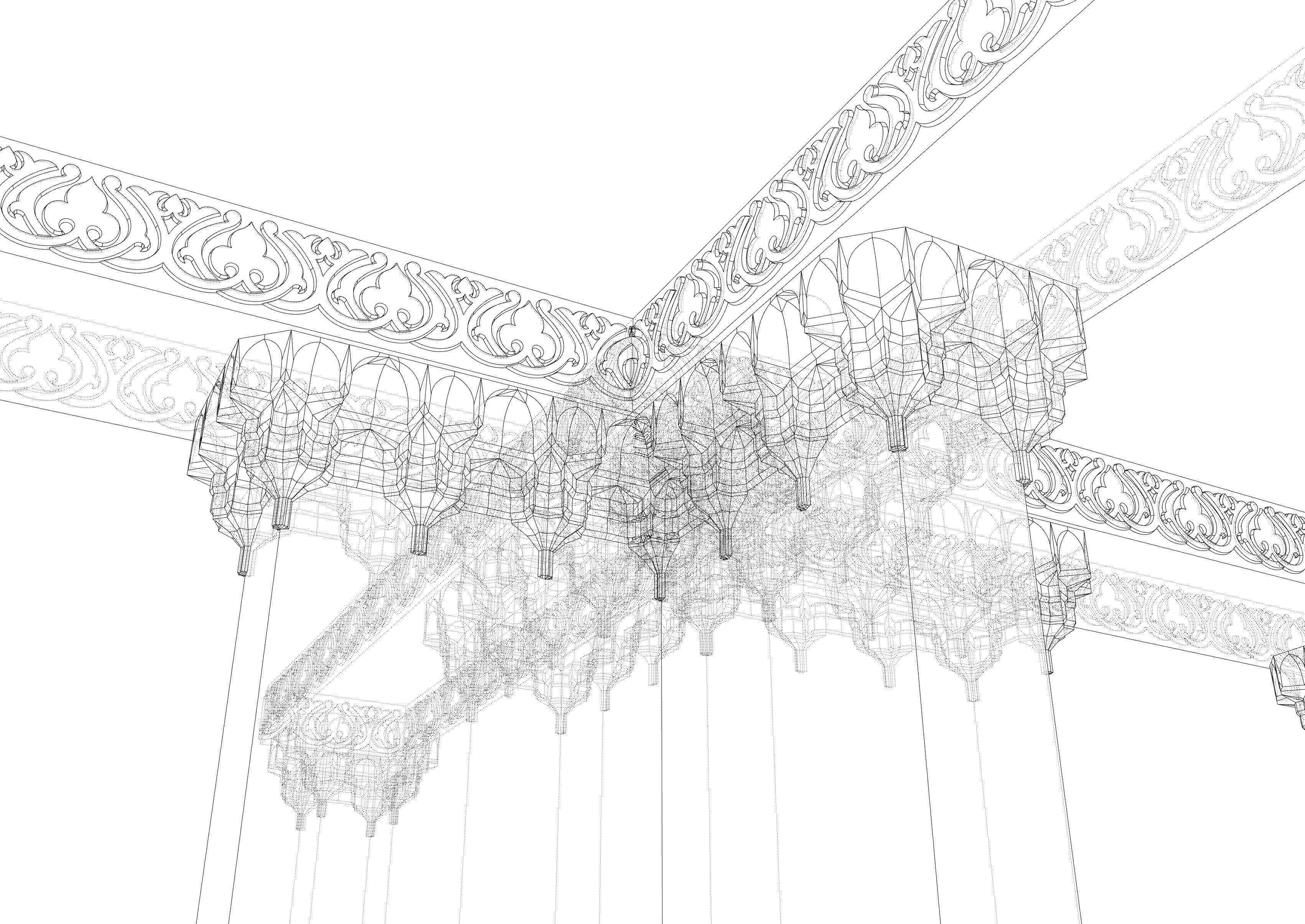 3D model Mukarnas - muqarnas column - 3d model VR / AR / low-poly ...