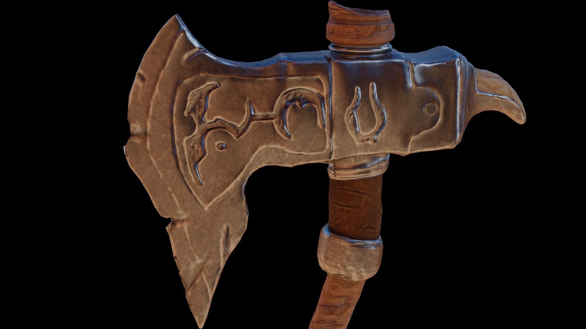 3D model Stylized Axe - WarAxe - 4K Textures VR / AR / low-poly | CGTrader