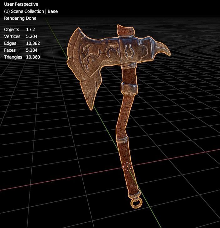 3D model Stylized Axe - WarAxe - 4K Textures VR / AR / low-poly | CGTrader