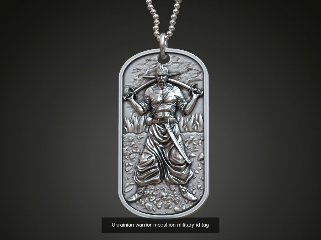 Ukrainian symbology Cossacks trident coat of arms soldier 3D Model ...