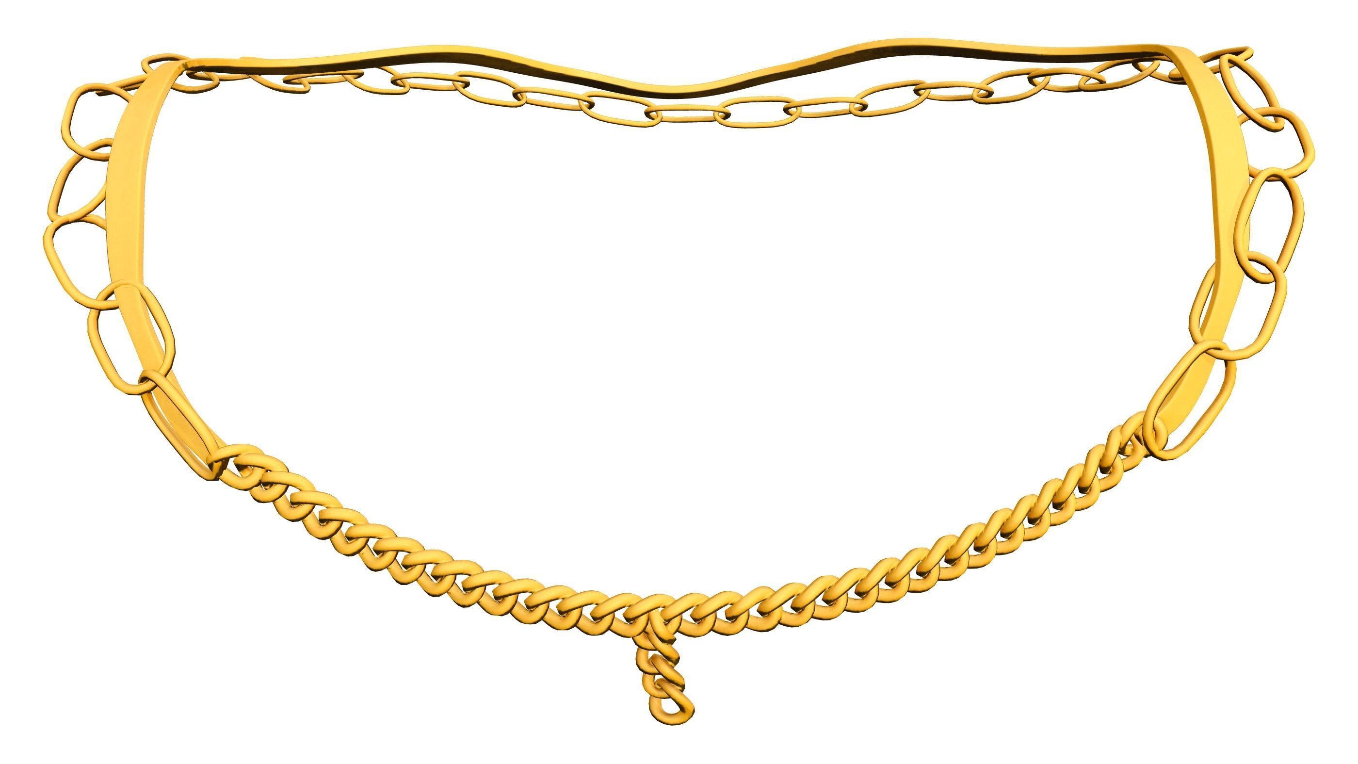 3D model Red Gold Chains Female Necklace VR / AR / low-poly | CGTrader