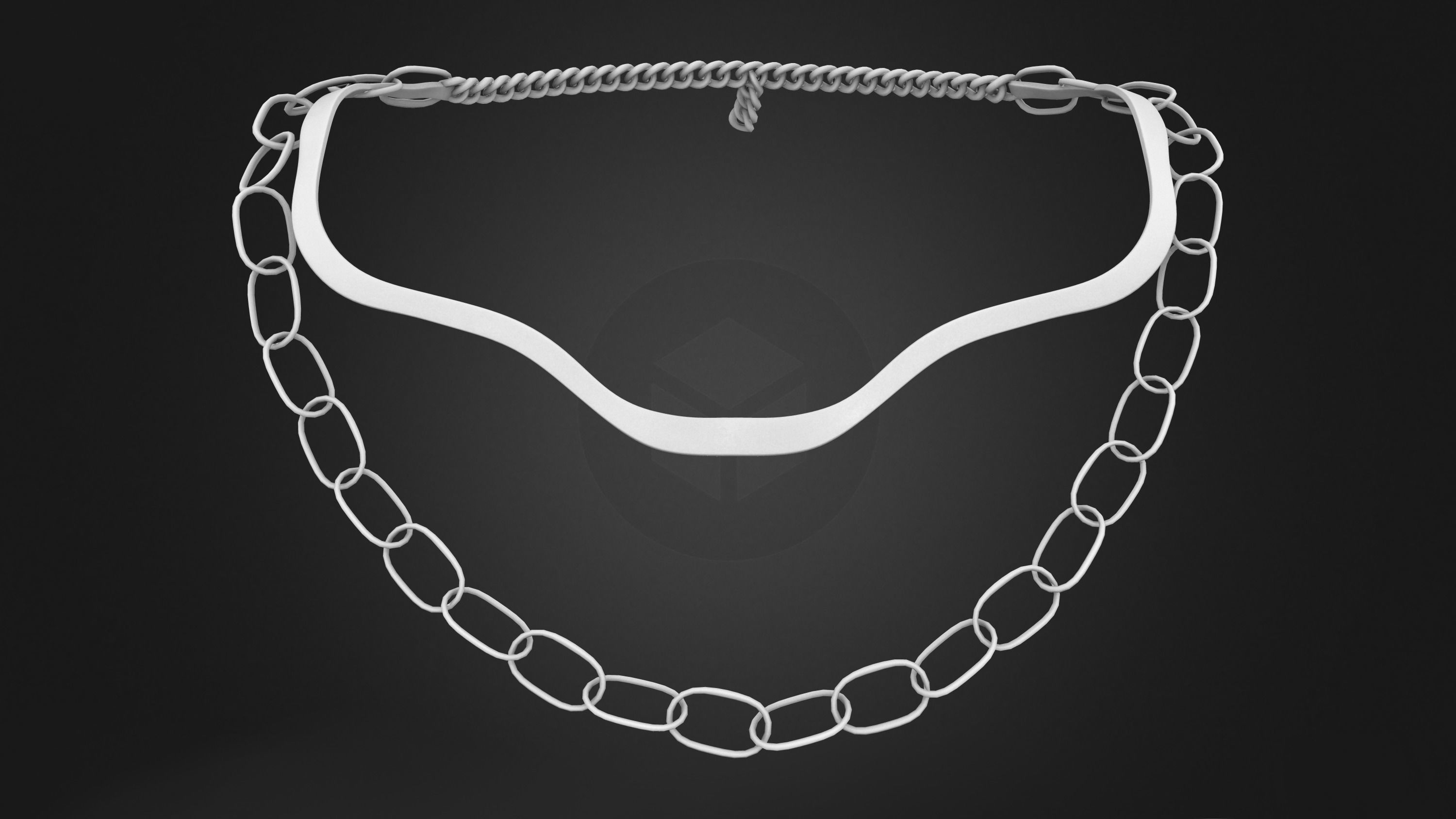 3D model Red Gold Chains Female Necklace VR / AR / low-poly | CGTrader