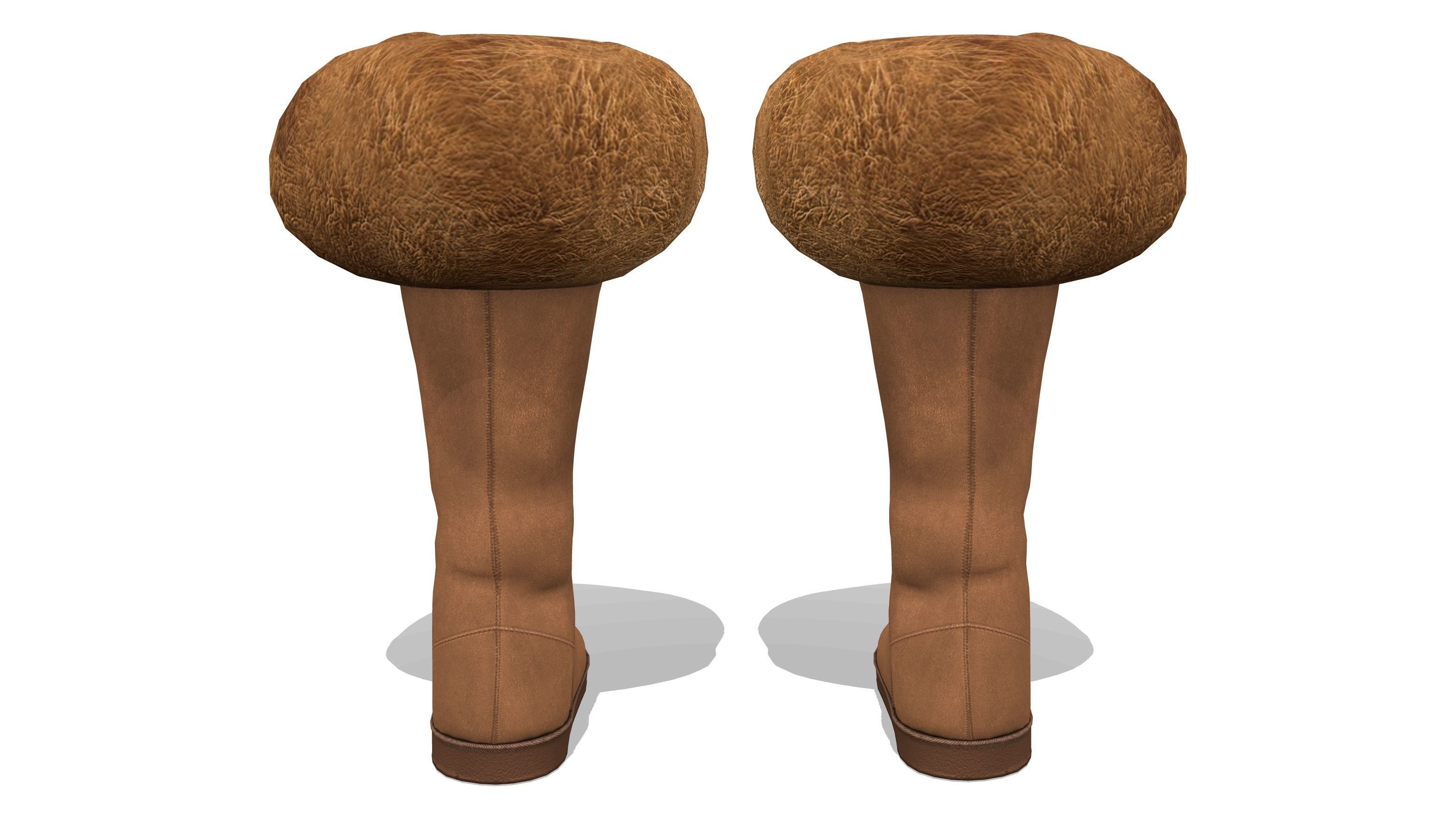 3D model Tall Ugg Boots With Fur Trim VR / AR / low-poly | CGTrader