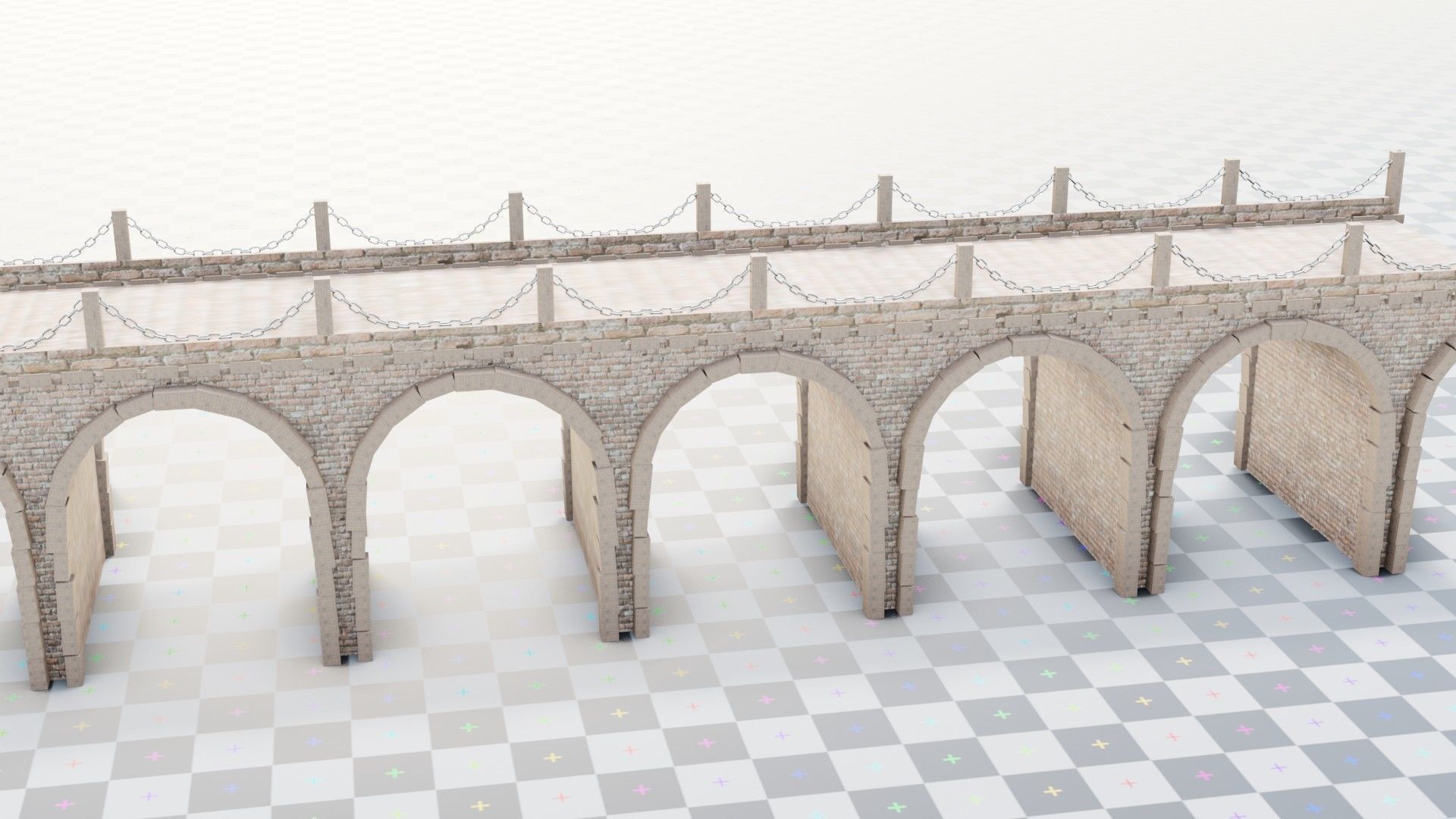 geometry nodes procedural medieval bridge generator 3D model | CGTrader